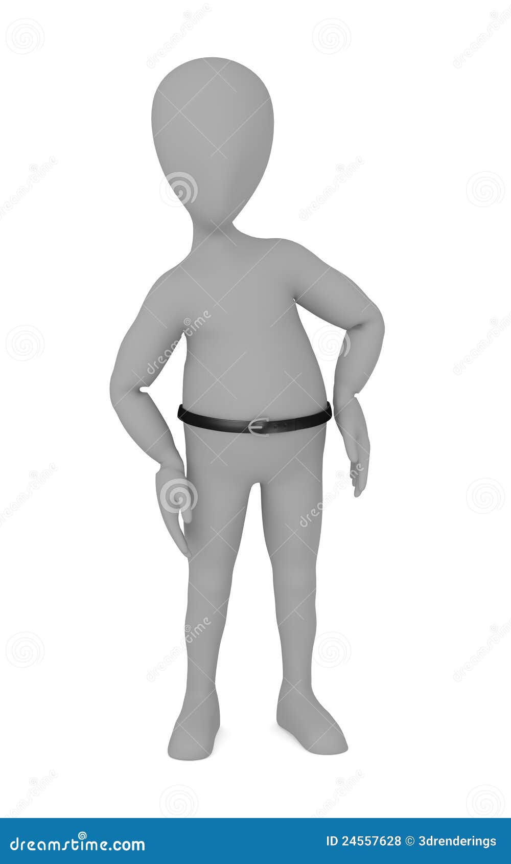 Cartoon Character with Belt Stock Illustration - Illustration of ...