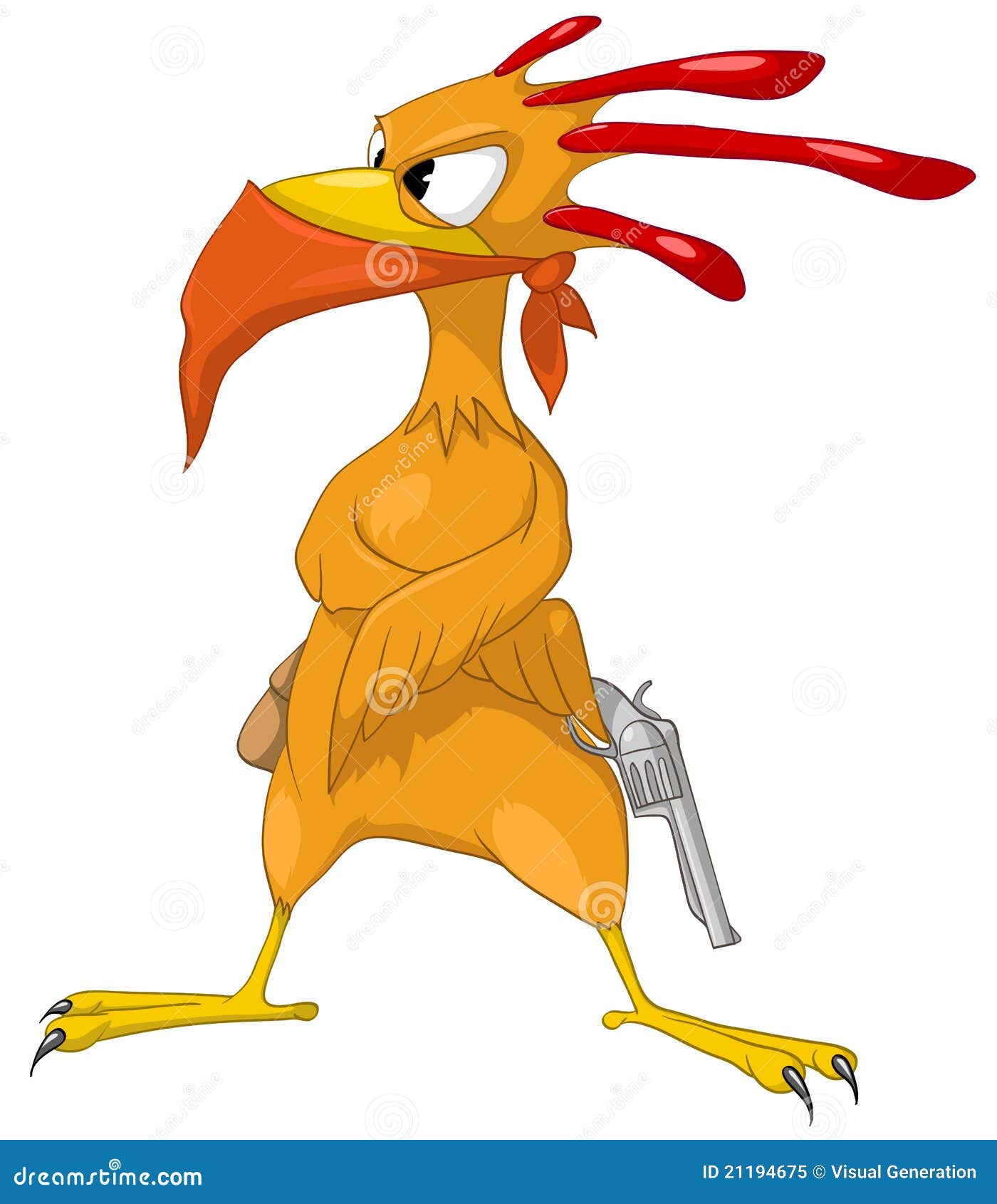 Cartoon Character Bird Gangster Stock Vector - Illustration of angry ...