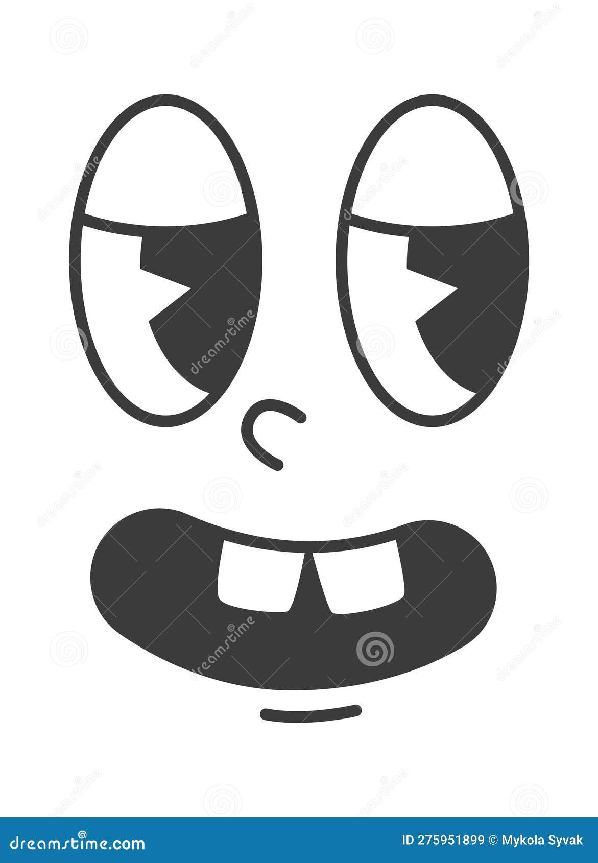 Bored Face Emoticon Line Icon Cartoon Vector | CartoonDealer.com #102761951
