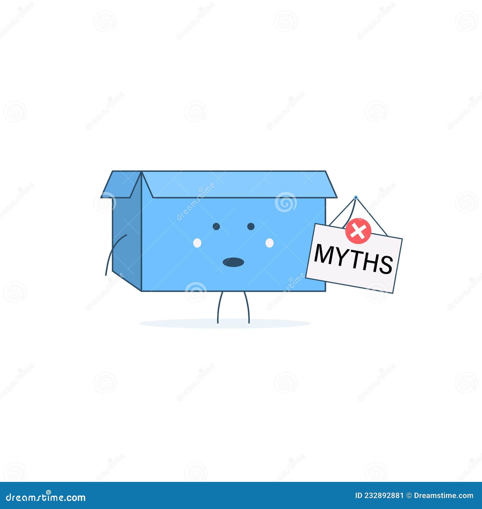 Cartoon Character Box with Text on Tablet, Myths Stock Vector ...