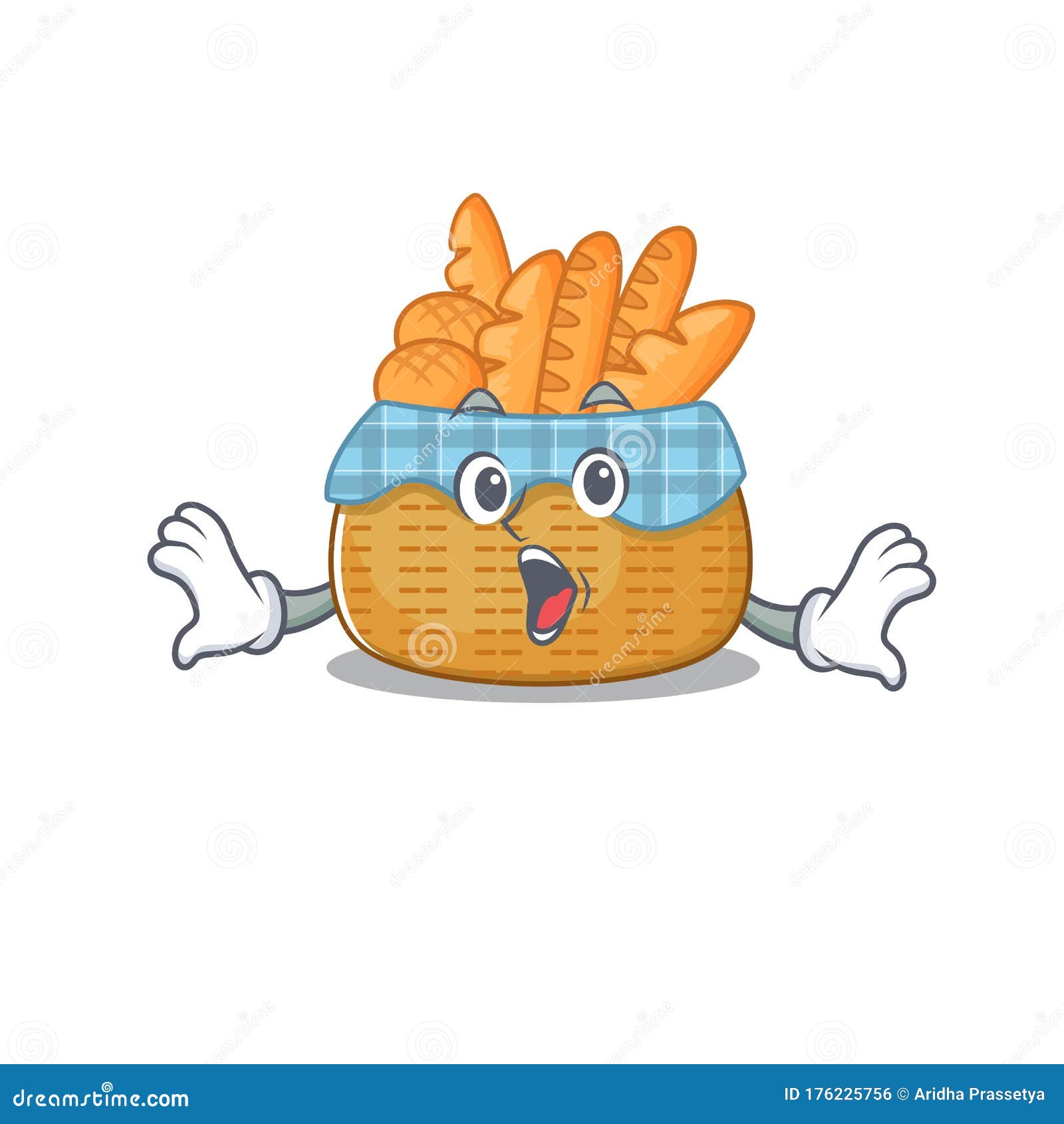 Bread Surprised Emoji. Piece Of Bread Astonished Emotion Isolate ...