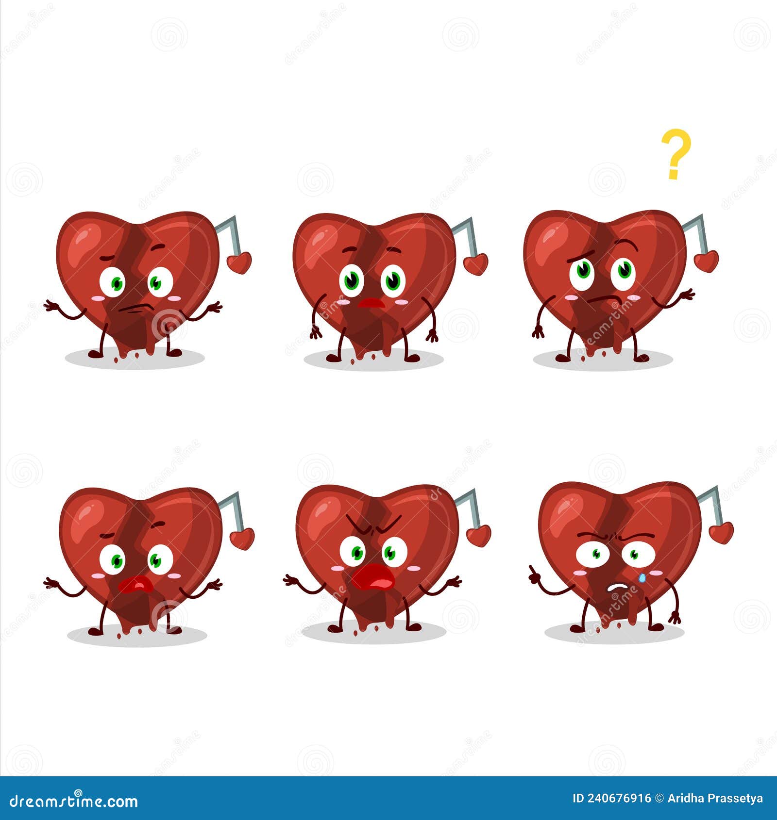 Cartoon Character of Broken Heart Love with What Expression Stock ...