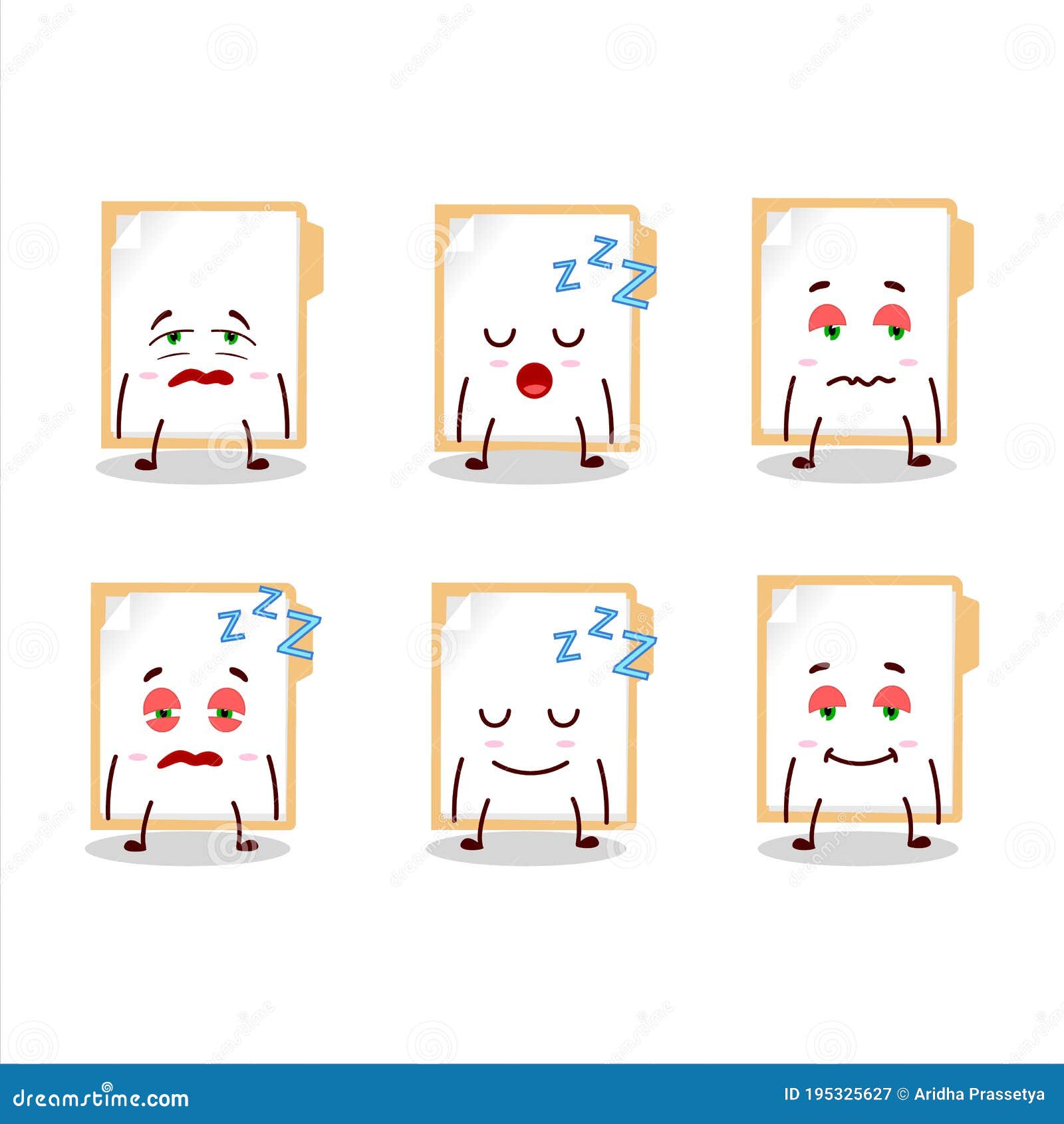 Manila Folder With Document Cartoon Vector | CartoonDealer.com #109899977