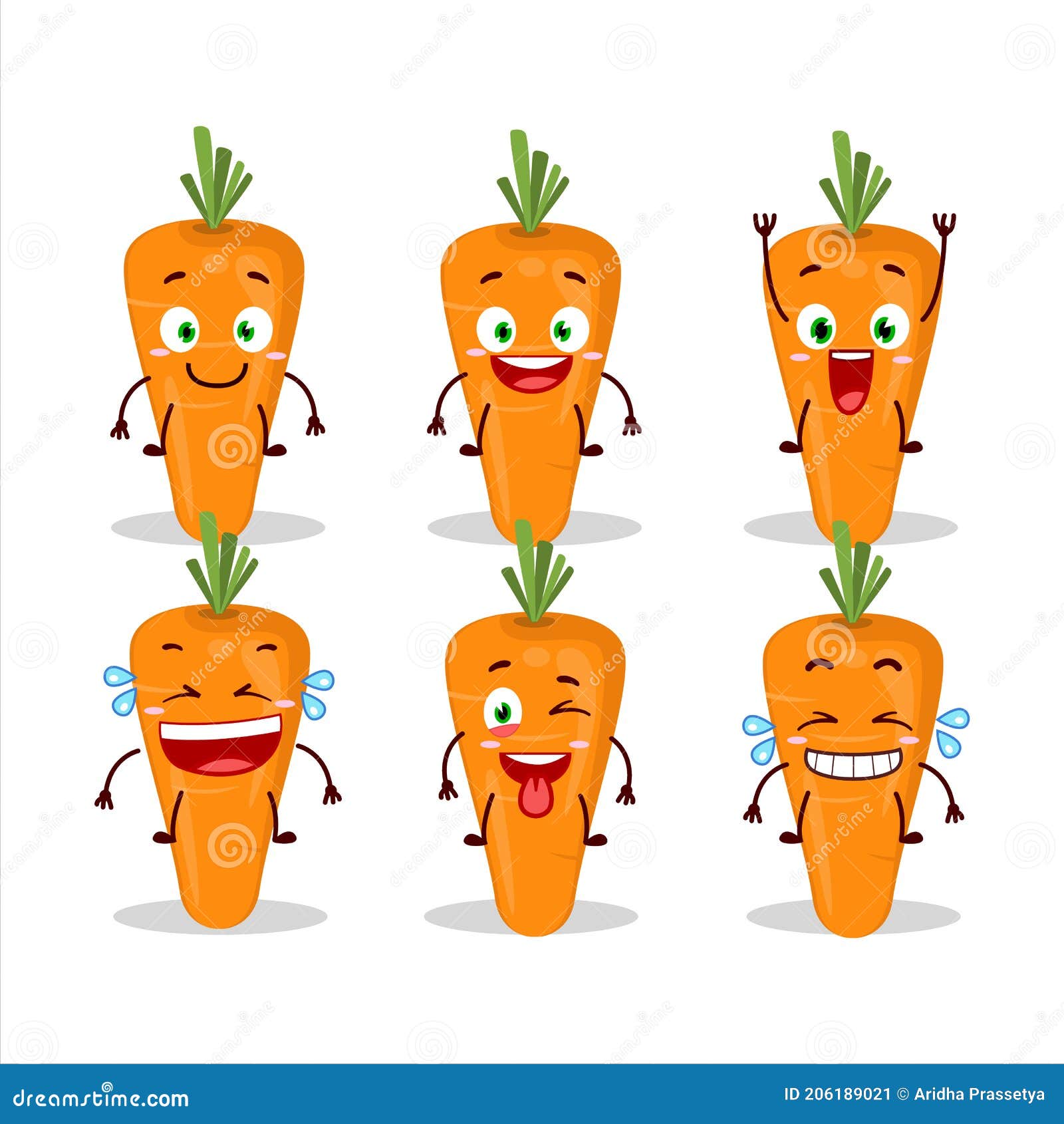 Carrot Smile Illustration Of Dancing Vegetable Cheerfull Caricature ...