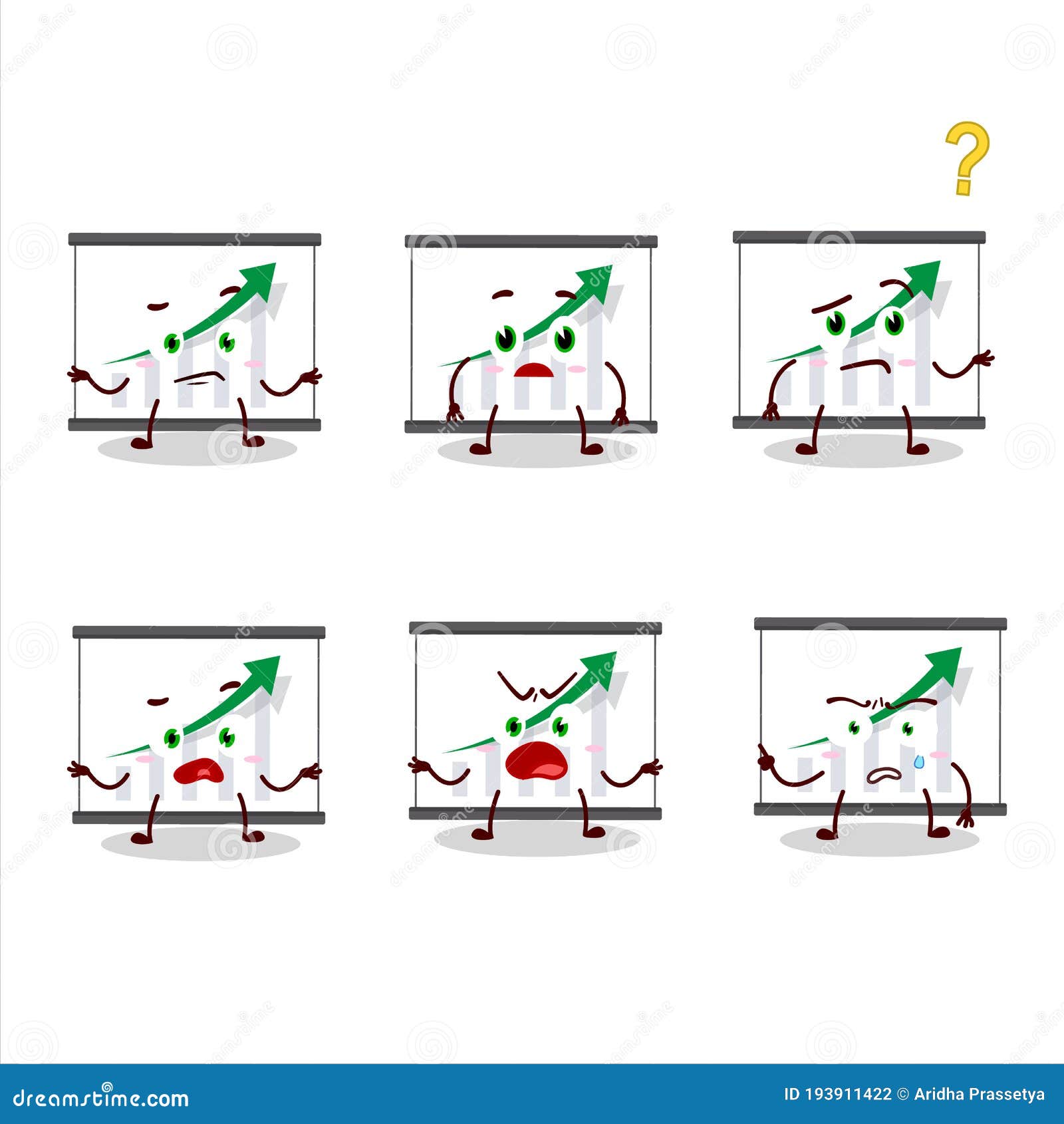 Cartoon Character of Chart Going Up with What Expression Stock Vector ...