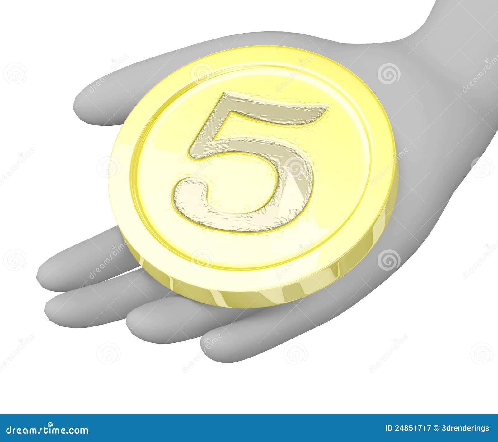 Cartoon Character with Coin - 5 Stock Illustration - Illustration of ...