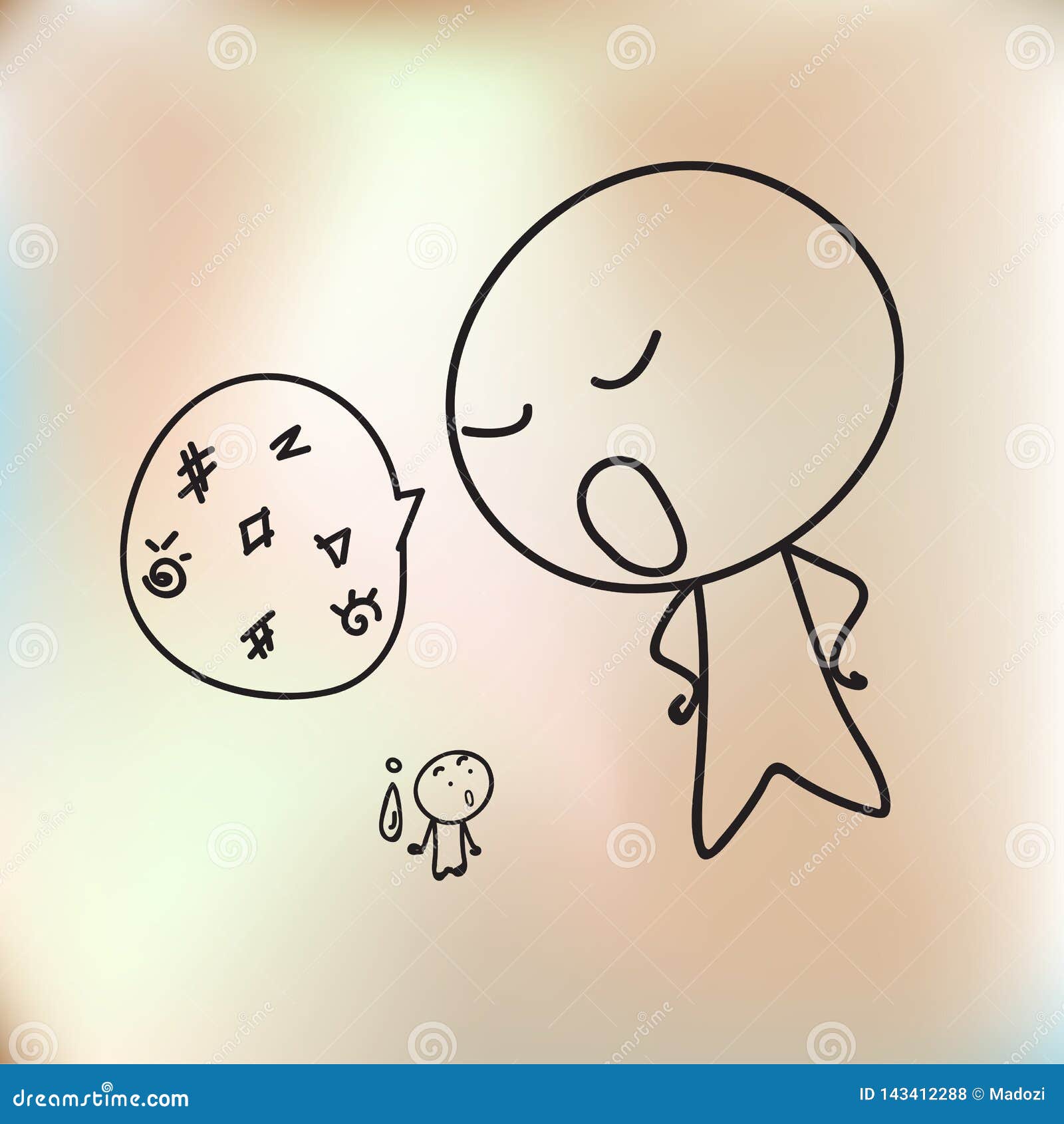 Cartoon Character with Complaining Stock Vector - Illustration of ...