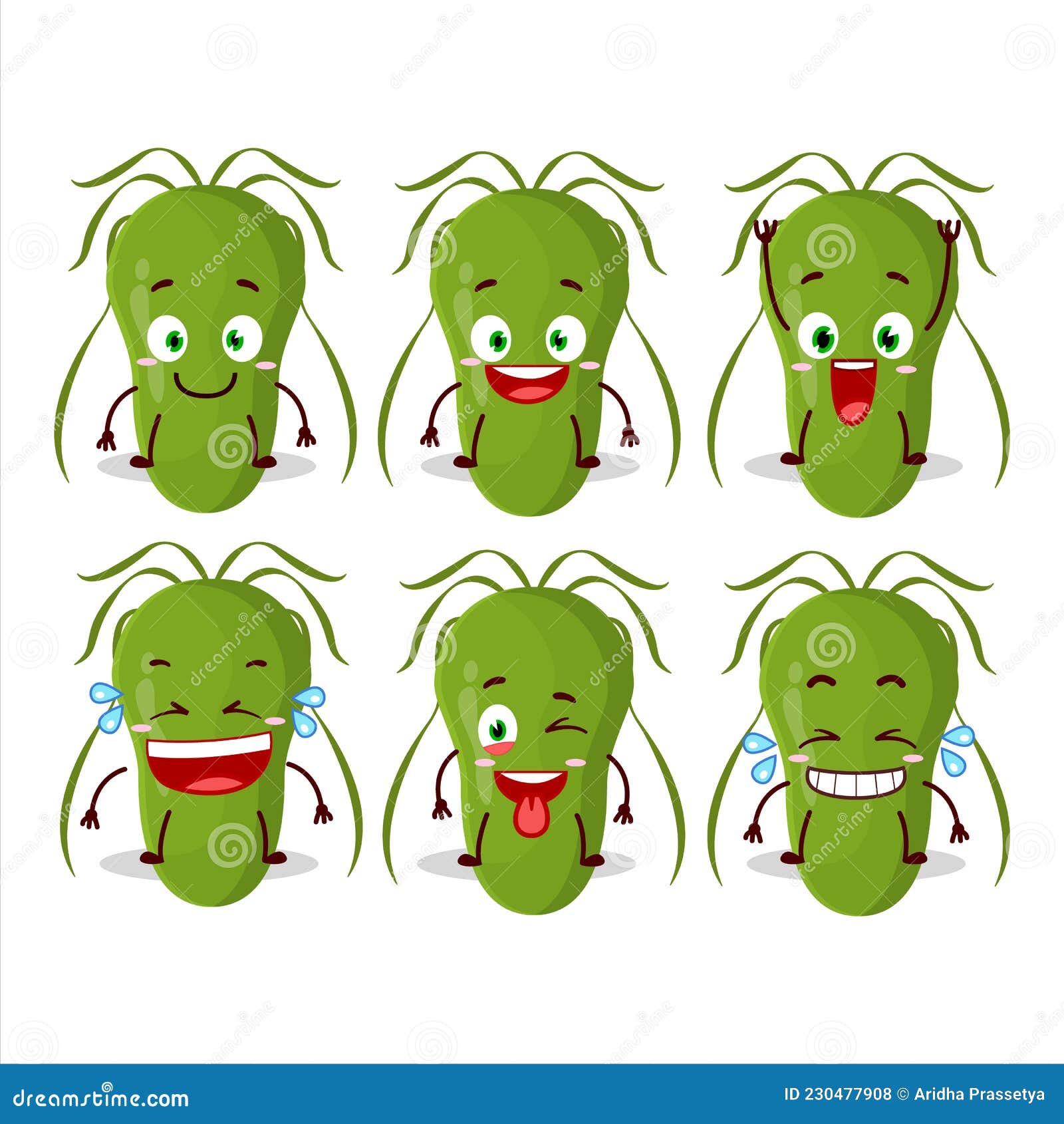 Cartoon Character of Contagious with Smile Expression Stock Vector ...