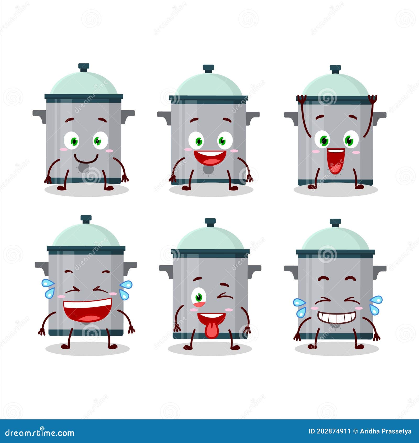 Cartoon Character of Cooking Pan with Smile Expression Stock Vector ...