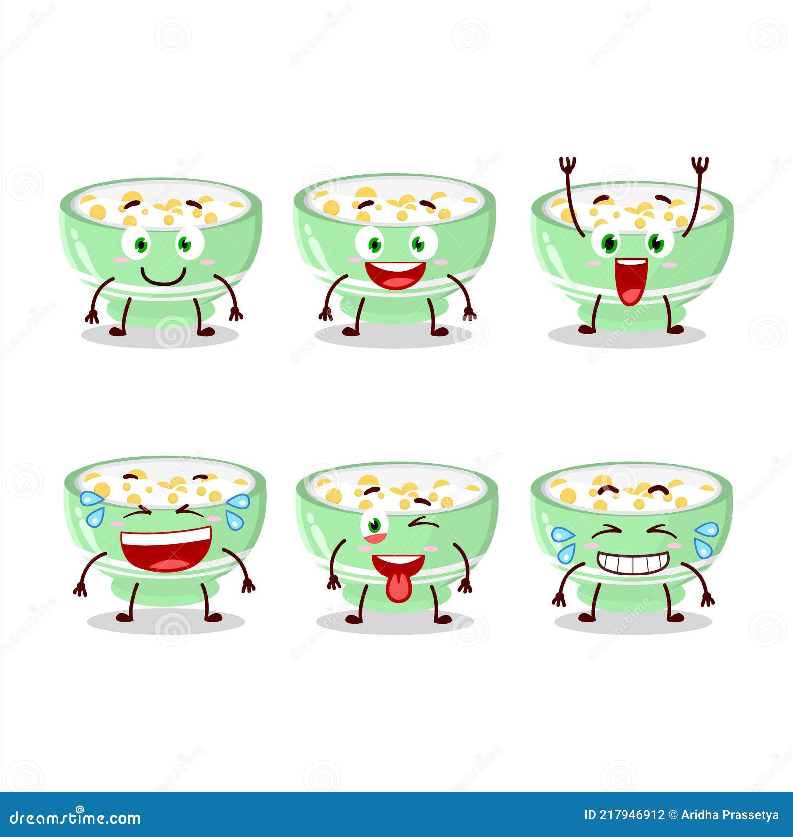 Cartoon Character of Cornflakes with Smile Expression Stock Vector ...