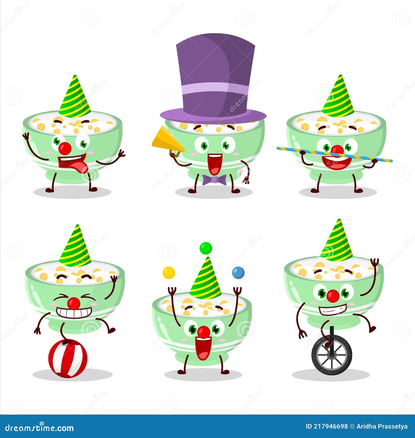 Cartoon Character of Cornflakes with Various Circus Shows Stock Vector ...