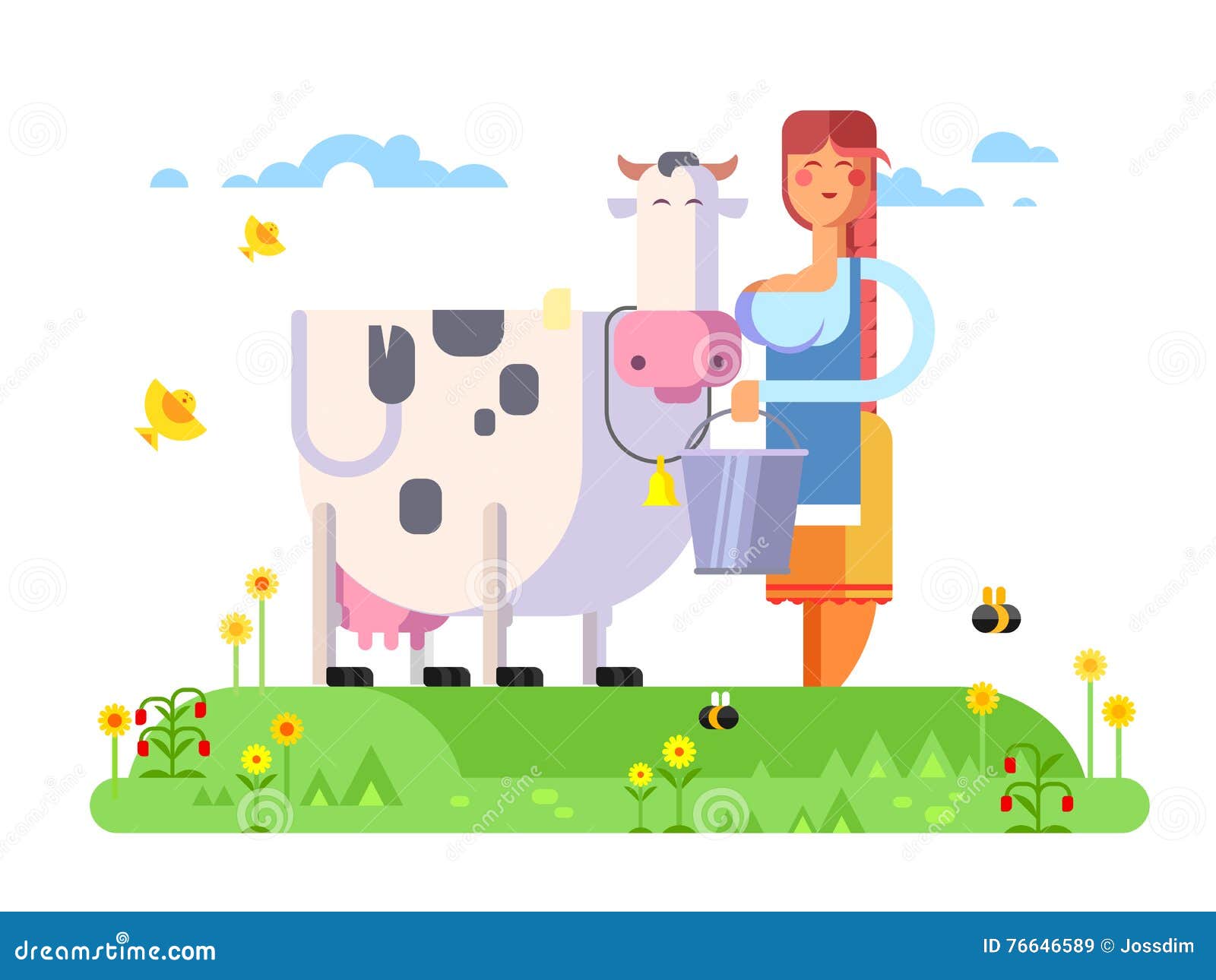 Milkmaid Cartoons, Illustrations & Vector Stock Images - 575 Pictures ...