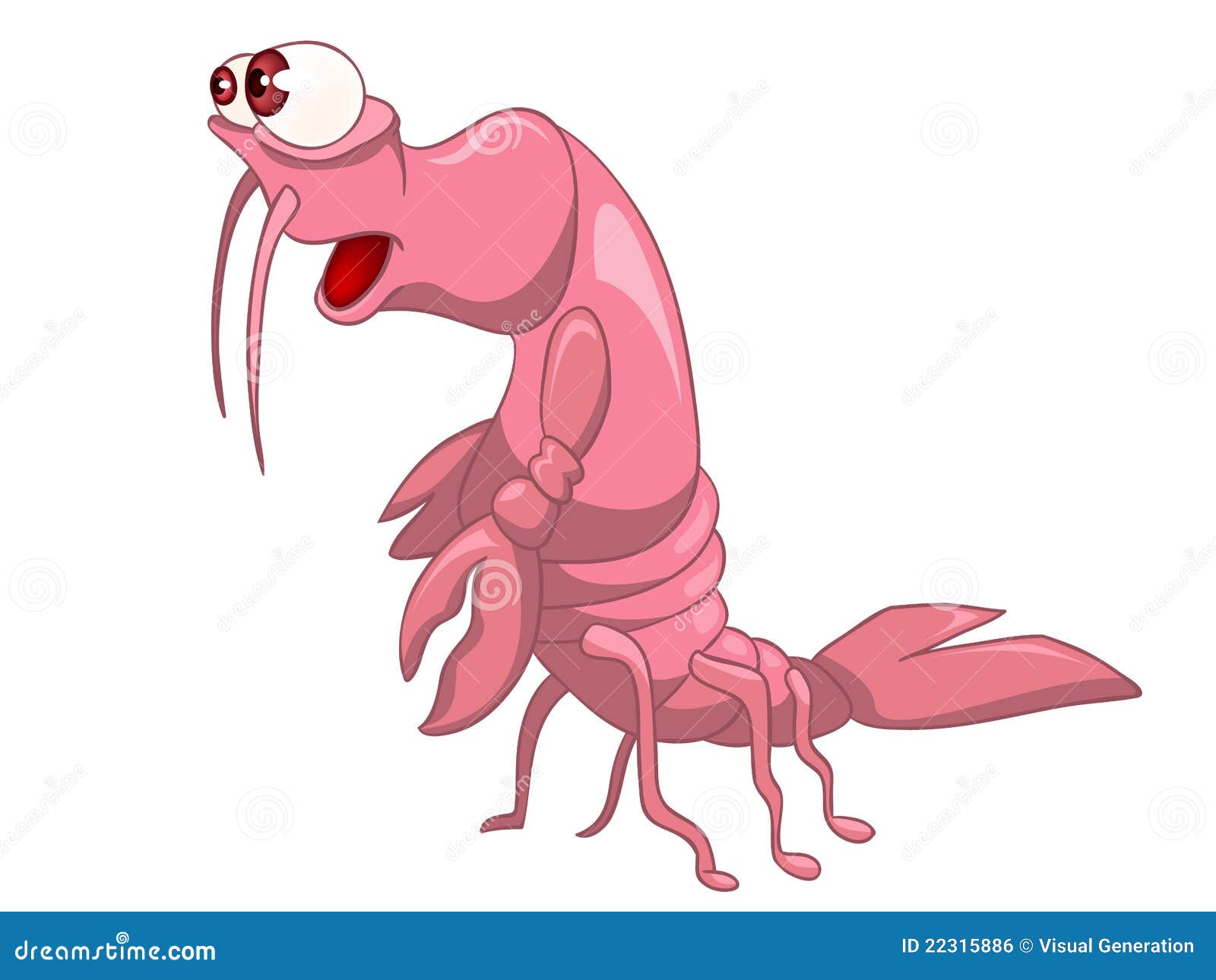 Cartoon Character Crawfish stock vector. Illustration of white - 22315886