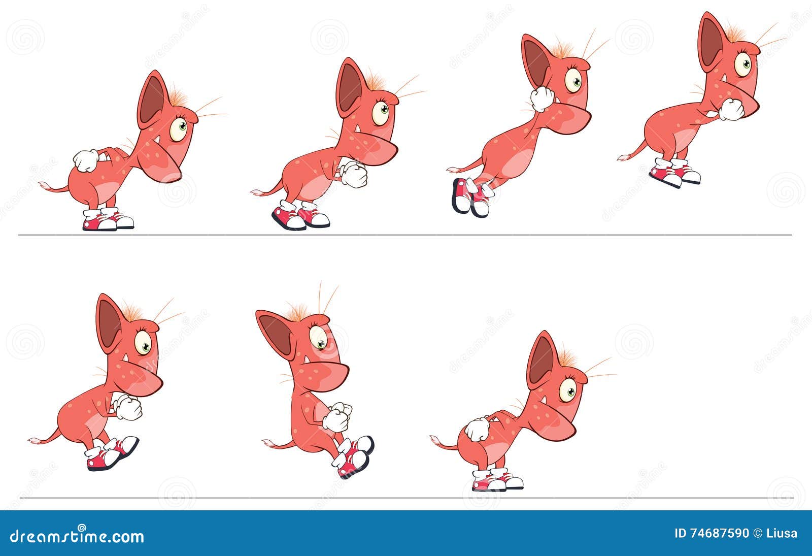 Cartoon Character of a a Cute Devils for a Computer Game Stock Vector ...
