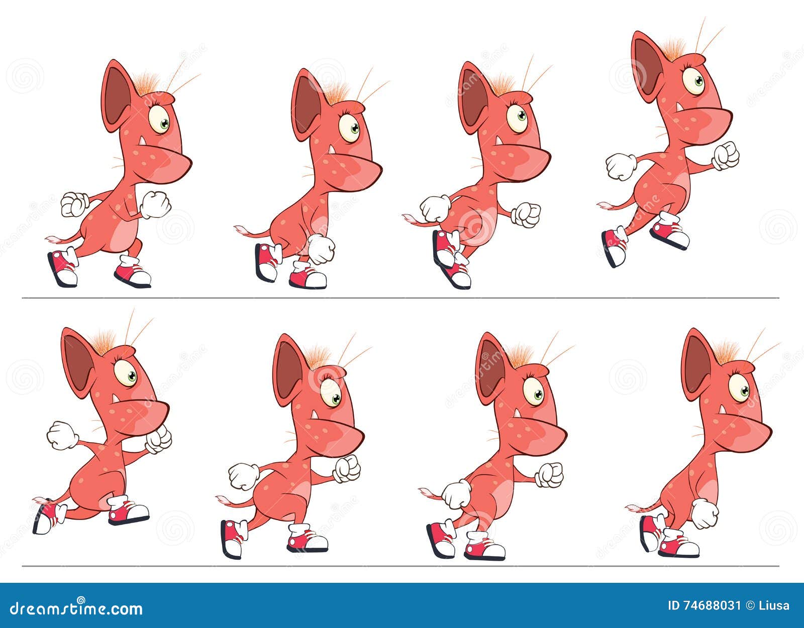 Cartoon Character of a a Cute Devils for a Computer Game Stock Vector ...