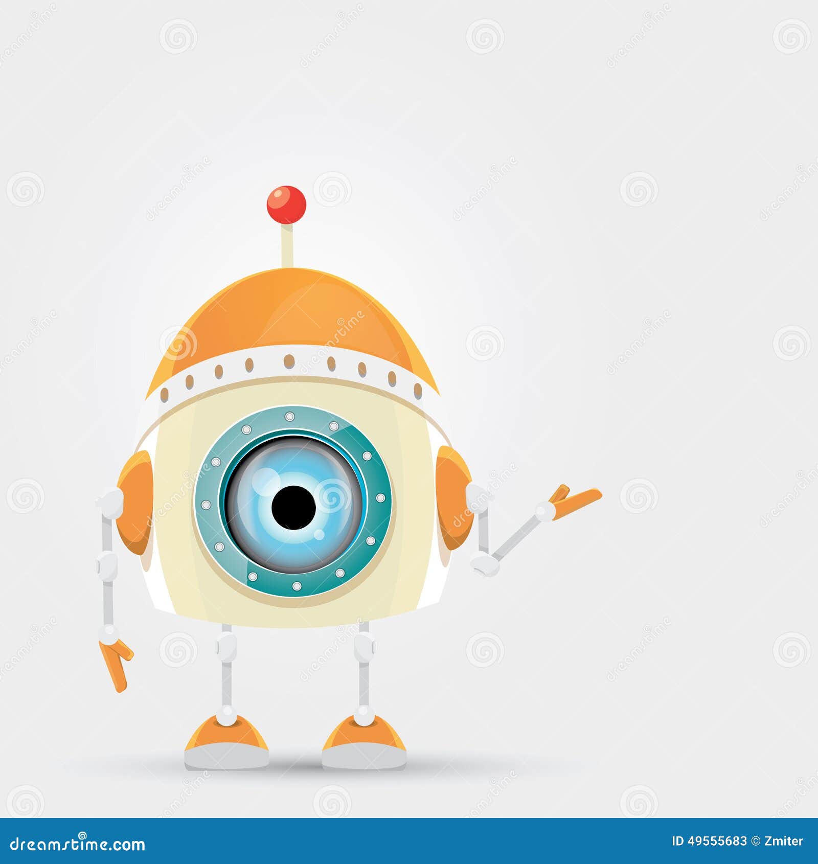 Cartoon Character Cute Robot Stock Vector - Illustration of monitor ...