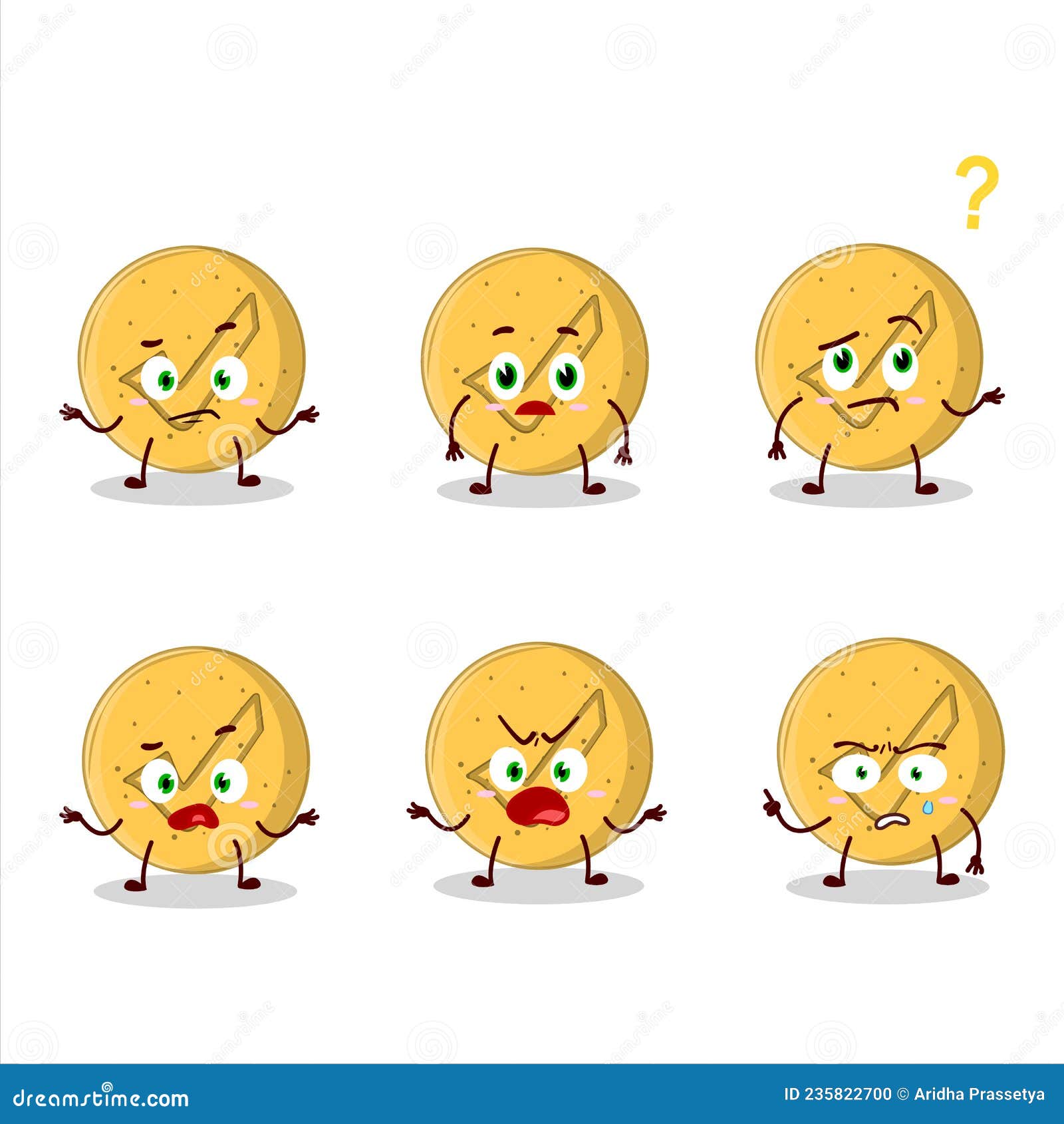 Cartoon Character of Dalgona Candy Agree with What Expression Stock ...