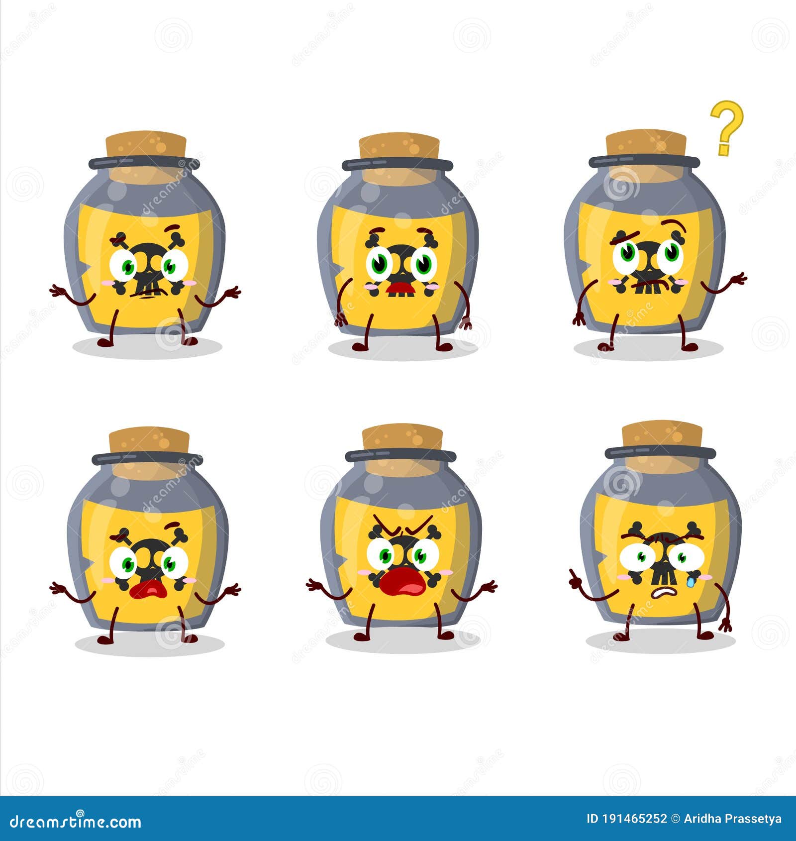 Cartoon Character of Dangerous Potion with What Expression Stock Vector ...