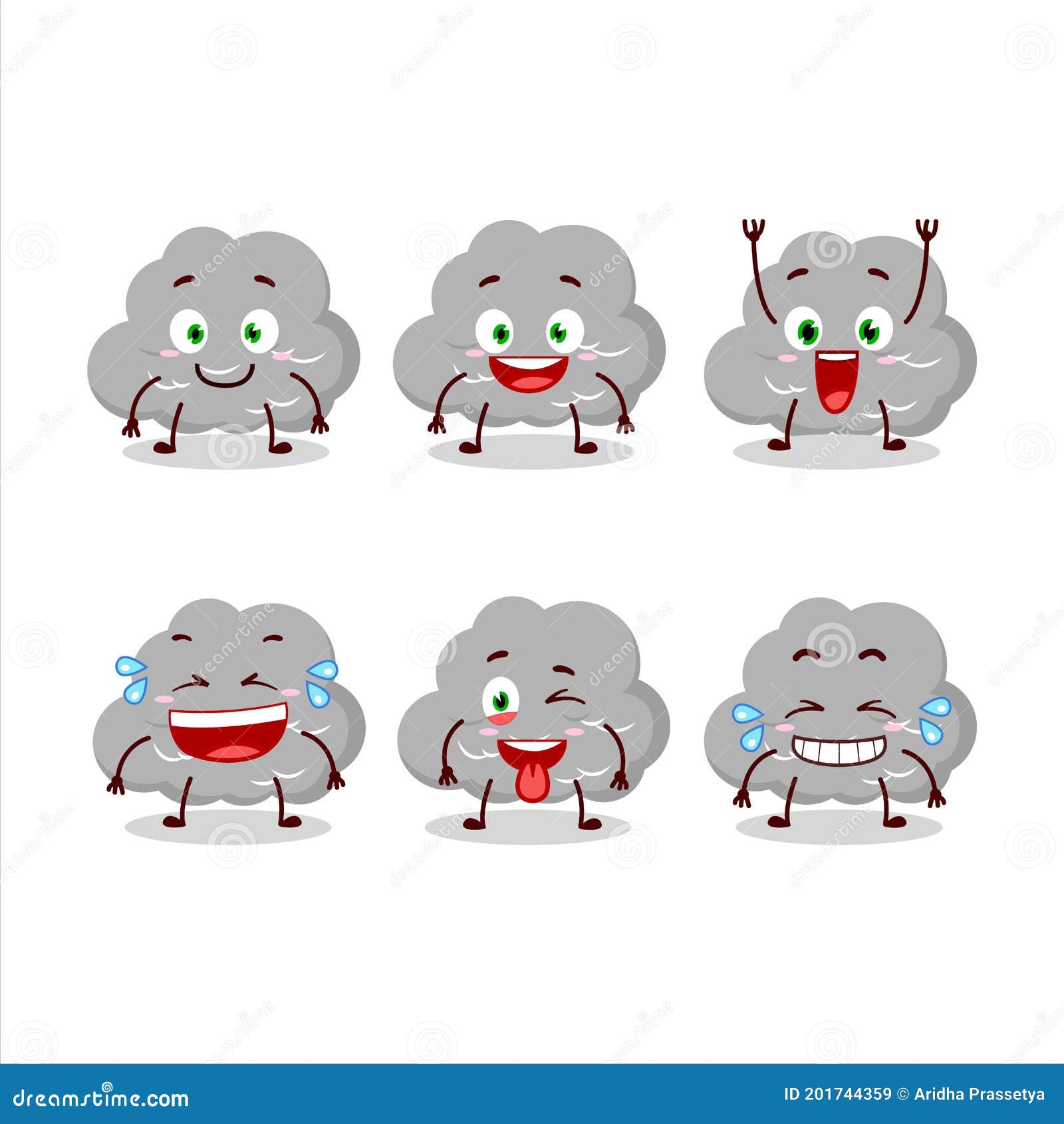 Cartoon Character of Dark Cloud with Smile Expression Stock Vector ...