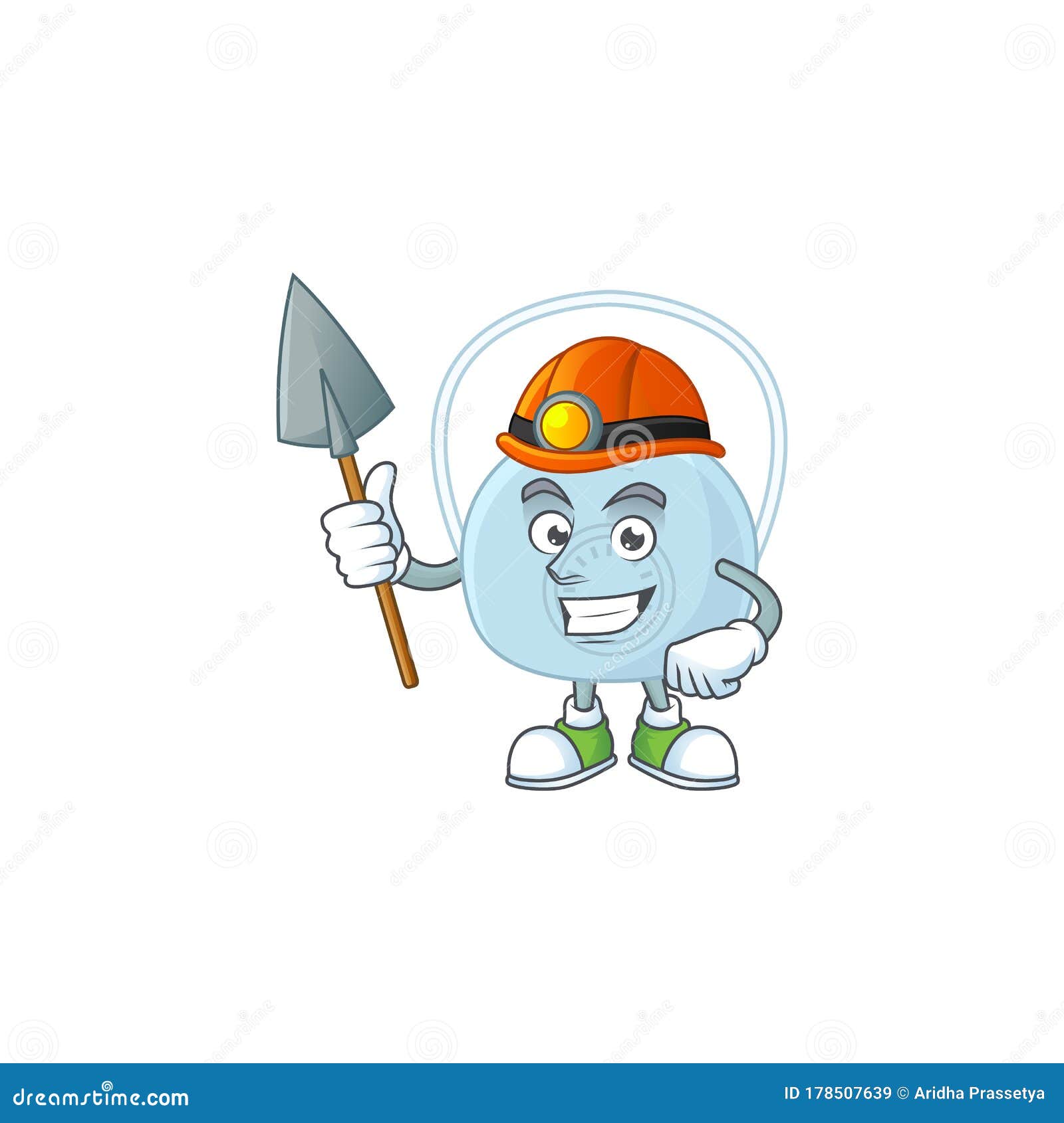 Cartoon Character Design of Breathing Mask Work As a Miner Stock Vector ...