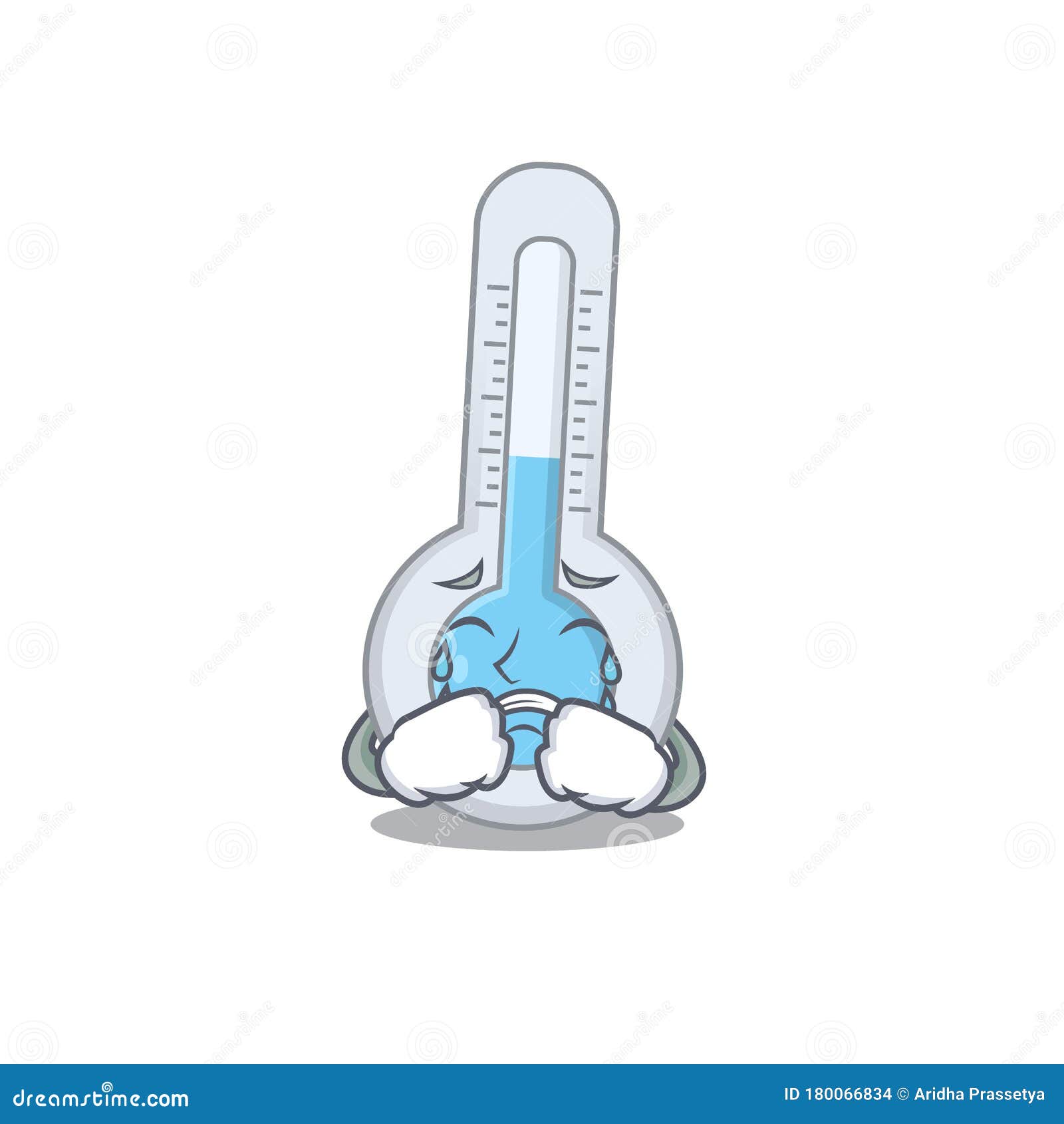 Crying Meter Ampere In The Character Box Vector Illustration ...