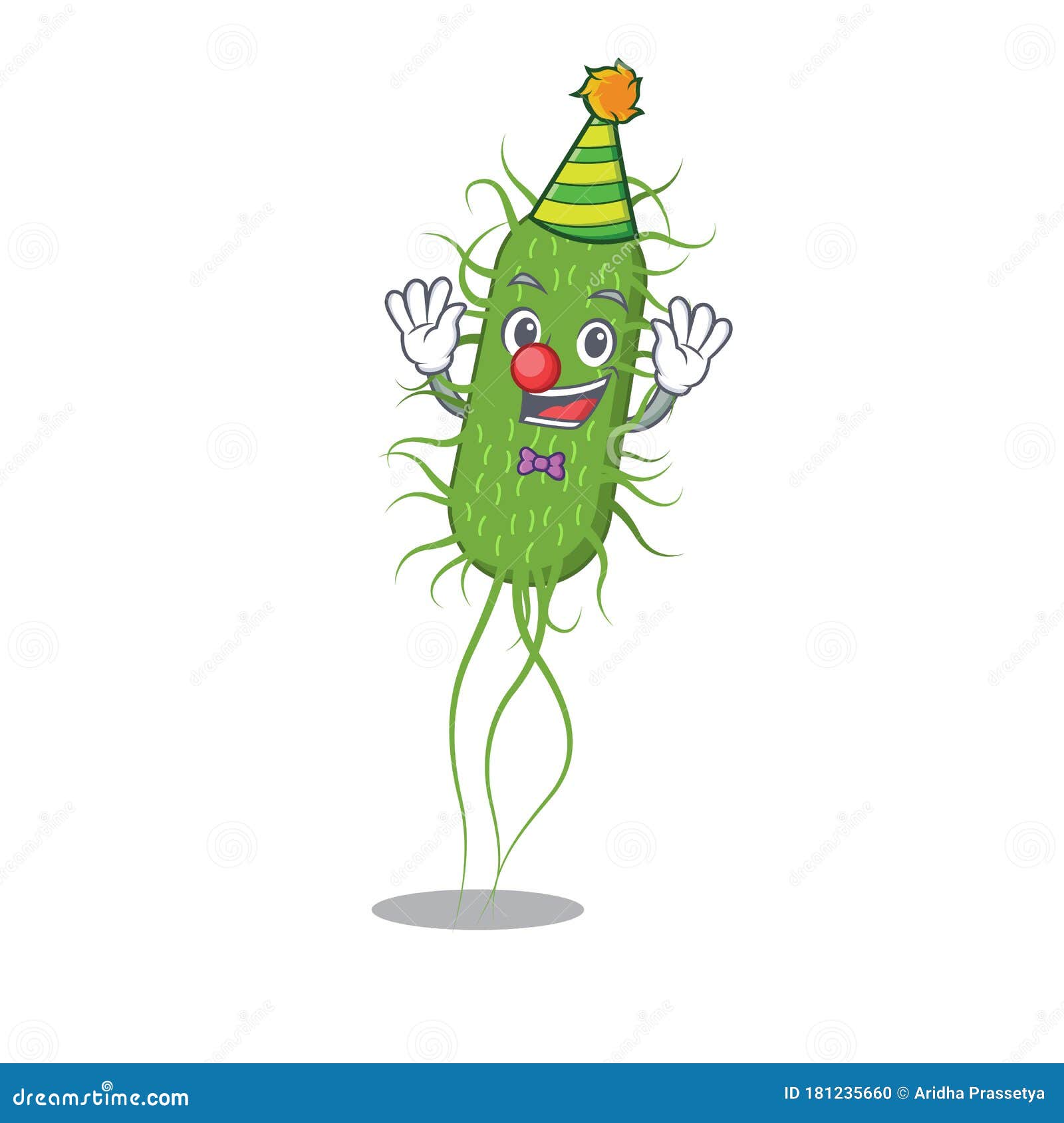 Cartoon Character Design Concept of Cute Clown E.coli Bacteria Stock ... Cartoon Character Design Concept of Cute Clown E.coli Bacteria Stock ...
