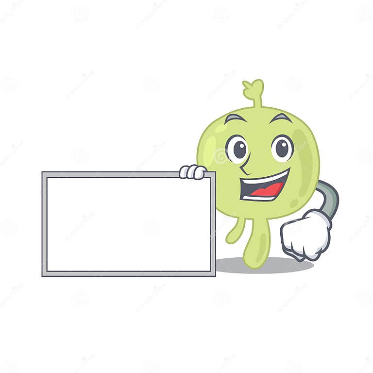 Cartoon Character Design Of Lymph Node Holding A Board Stock Vector