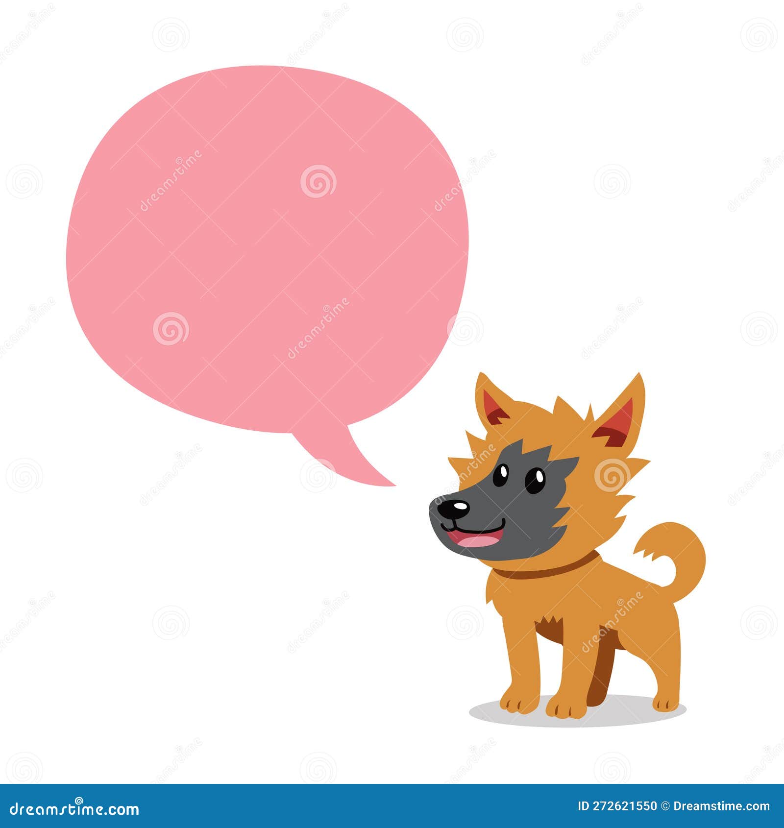 Cartoon Character Dog with Speech Bubble Stock Vector - Illustration of ...