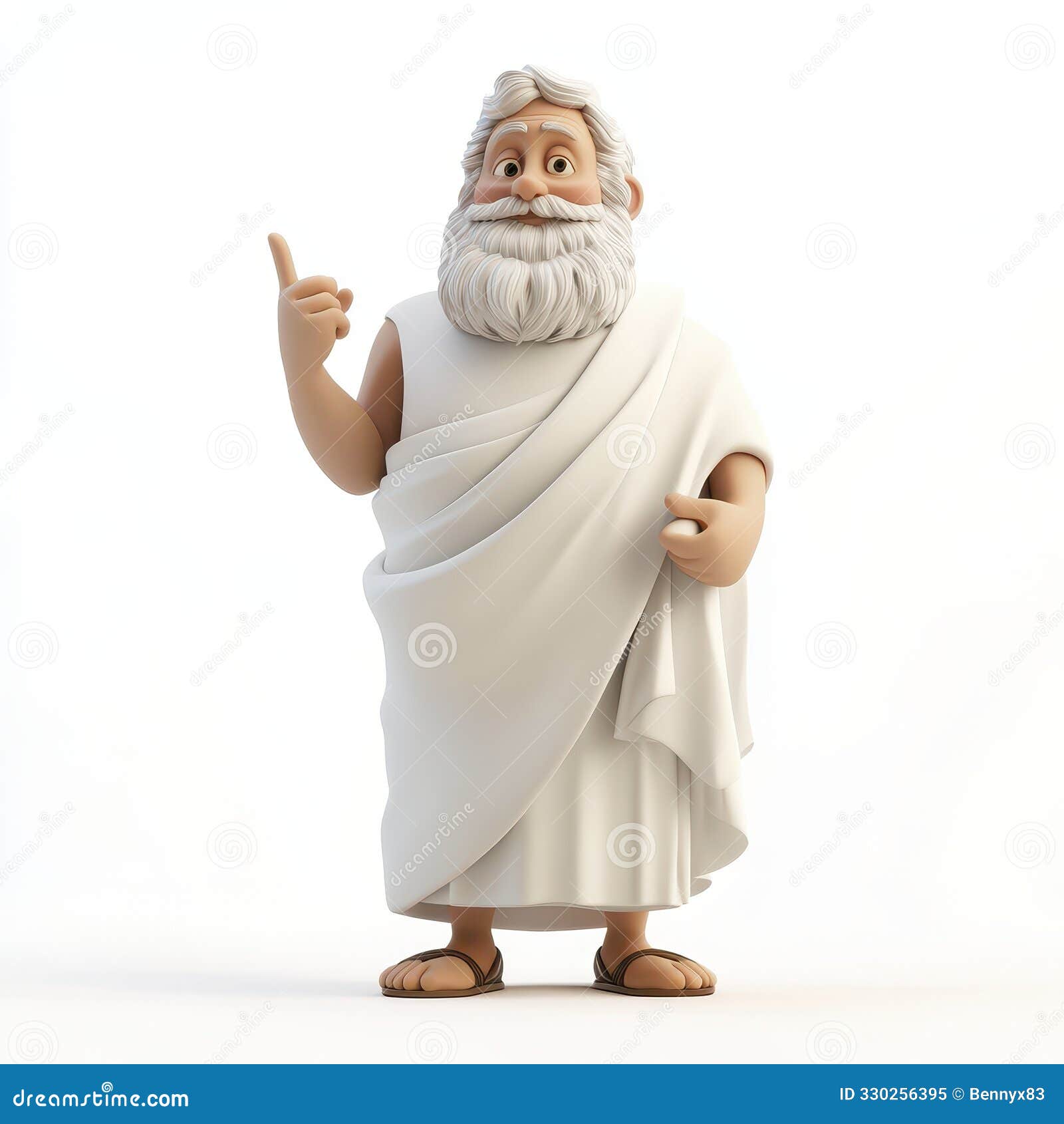 Ancient Philosopher Aristoteles Vector Cartoon Illustration ...
