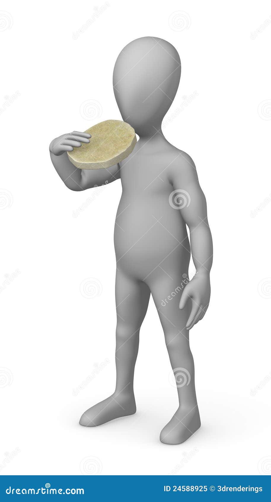 Cartoon Character with Dumpling (eating) Stock Illustration ...
