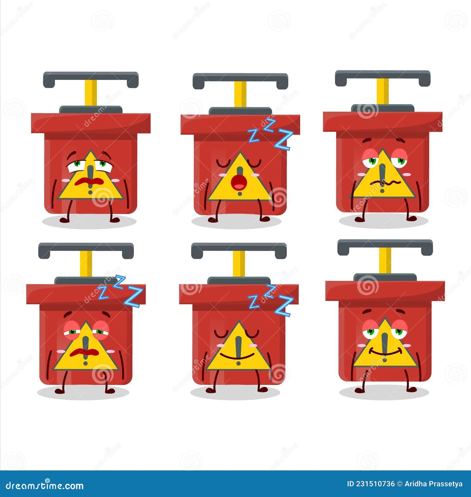 Dynamite Blasting Machine Cartoon Character With Sad Expression ...