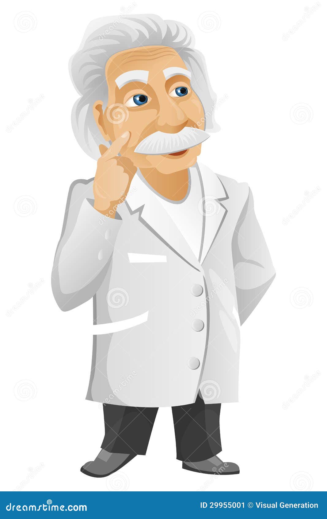 Cartoon Albert Einstein Thinking. Royalty-Free Stock Image ...