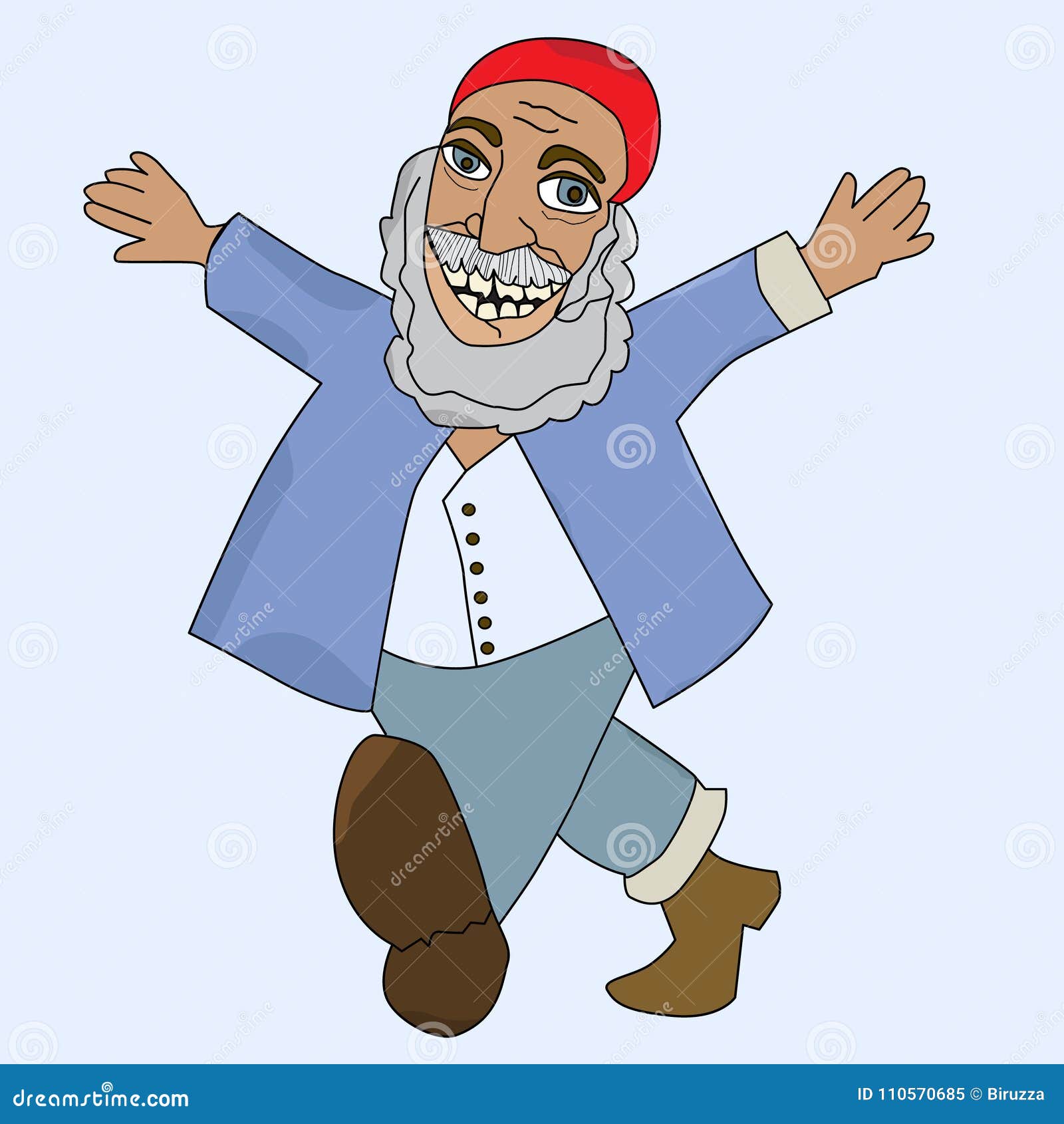Cartoon Man Georgian In A Cap And Sunglasses | CartoonDealer.com #149308657