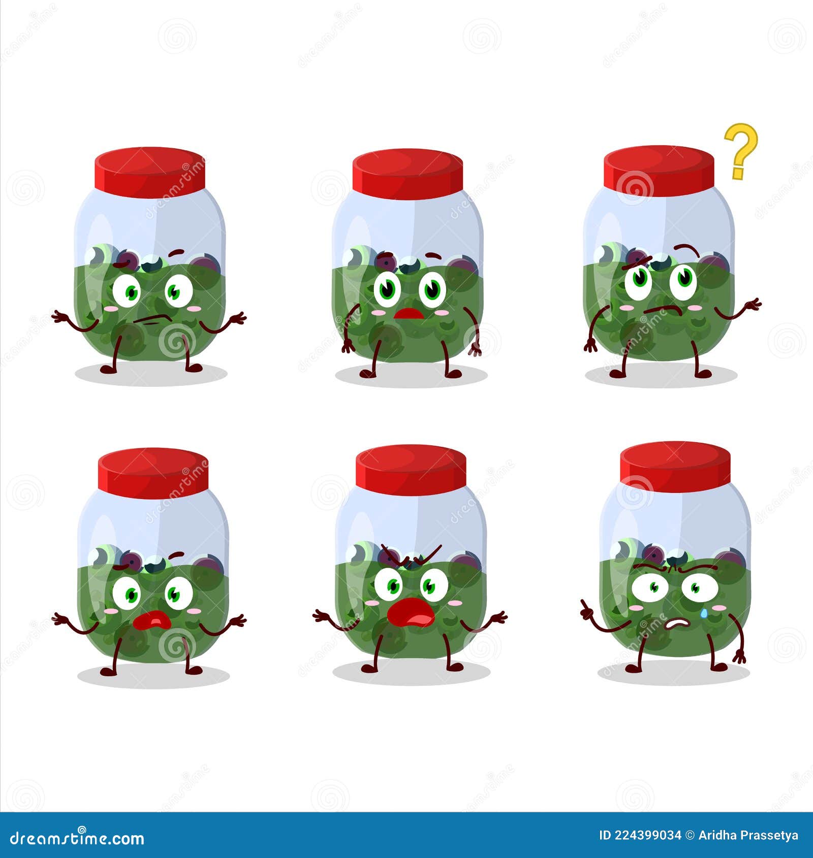 Cartoon Character of Eyeball in Jar with What Expression Stock Vector ...