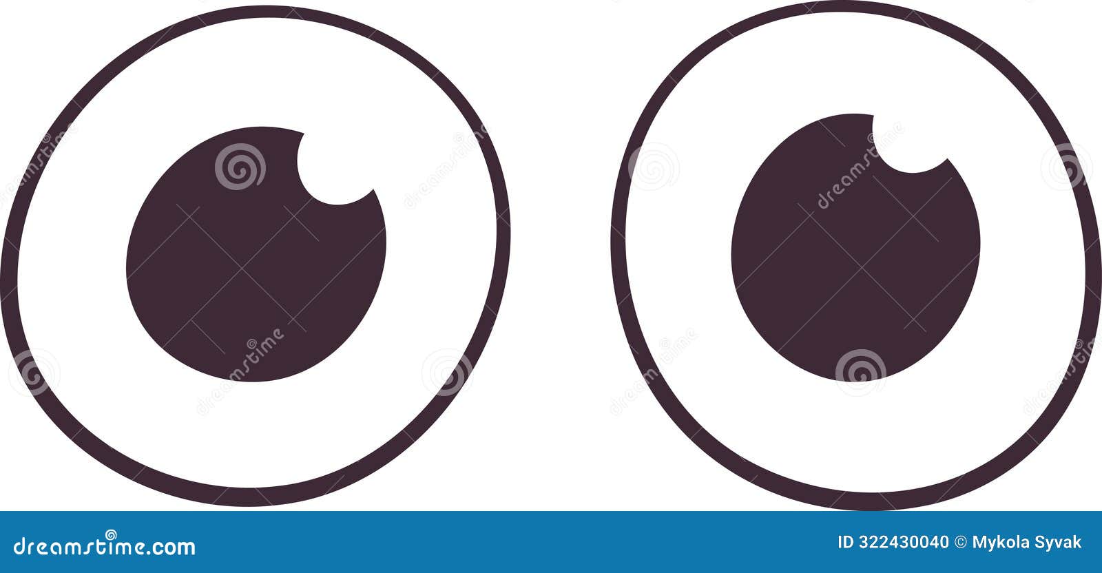 Cartoon Character Eyes stock vector. Illustration of doodle - 322430040