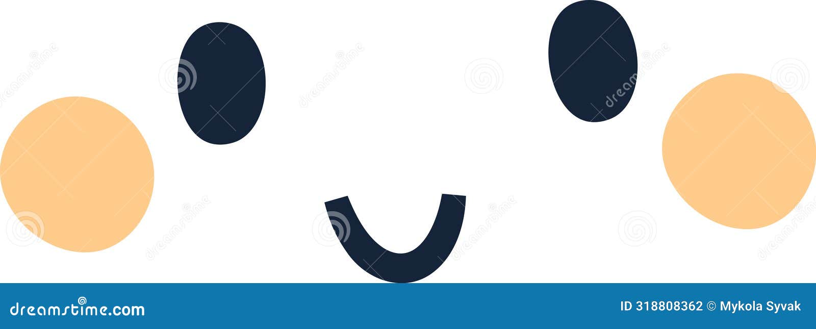 Cartoon Character Face stock vector. Illustration of cute - 318808362