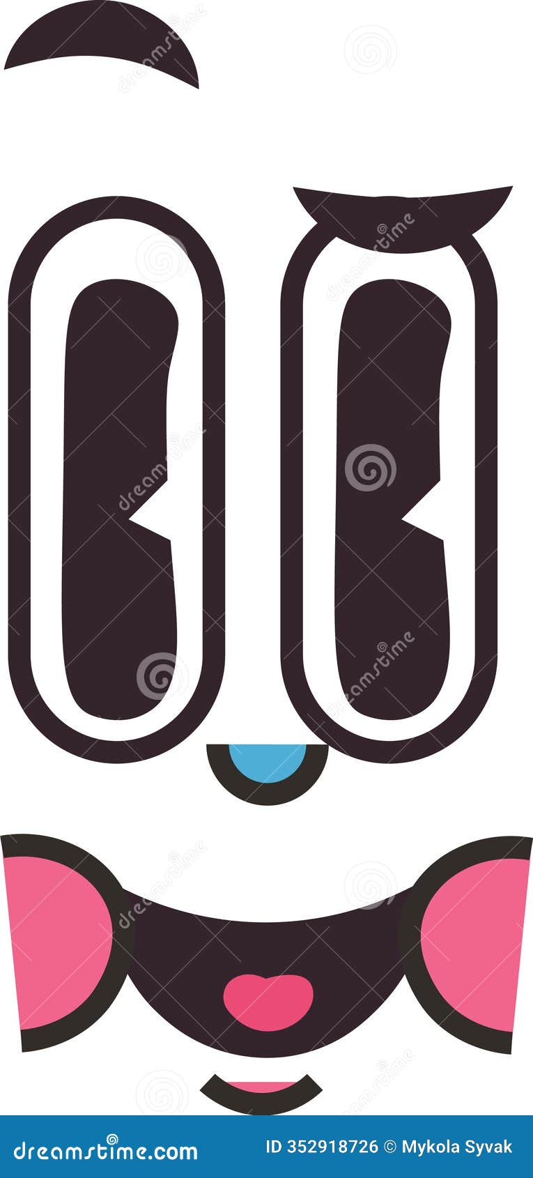 Cartoon Character Face stock illustration. Illustration of emotion ...