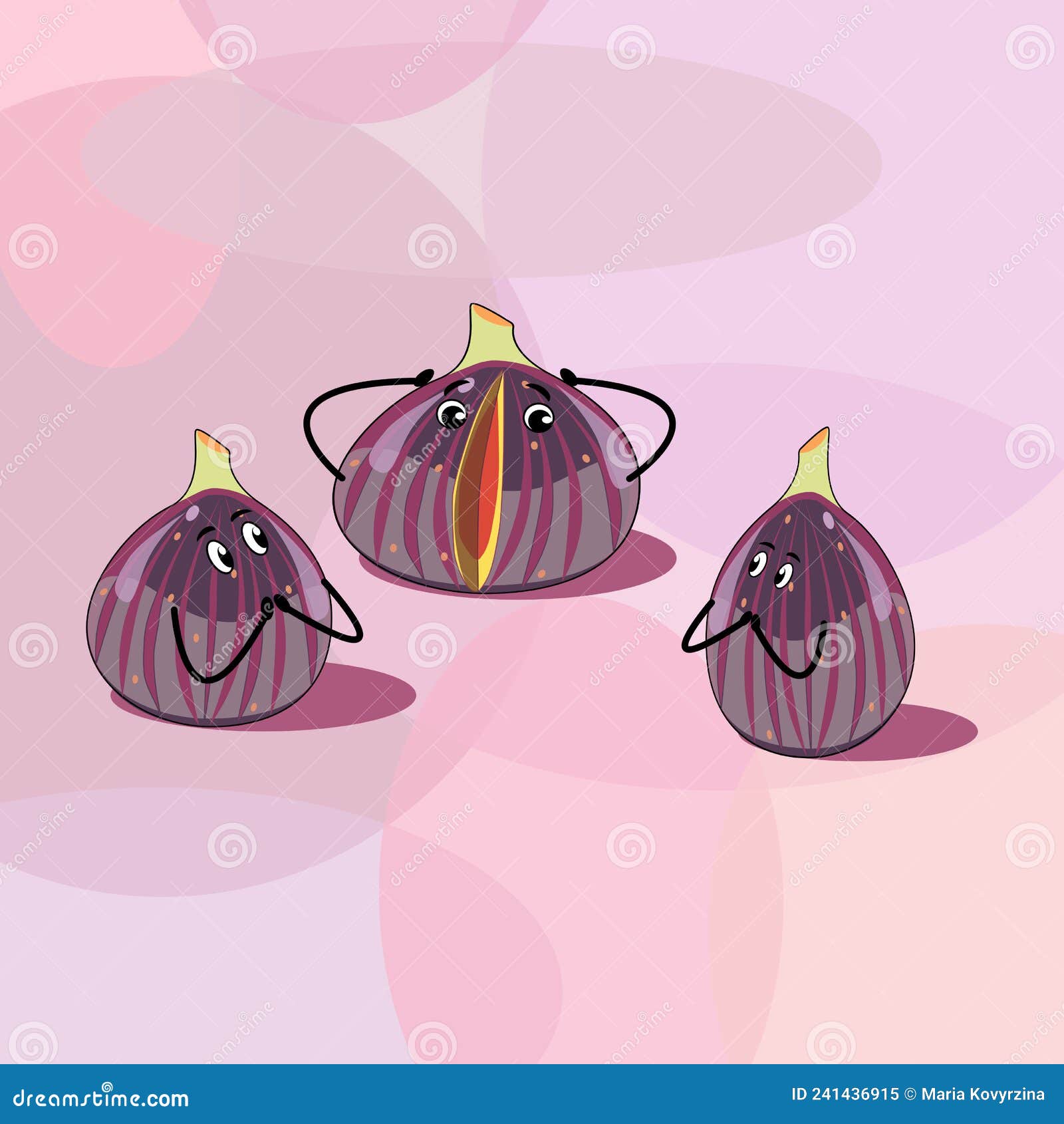 Cartoon Character Figs Vector Illustration Stock Vector - Illustration ...