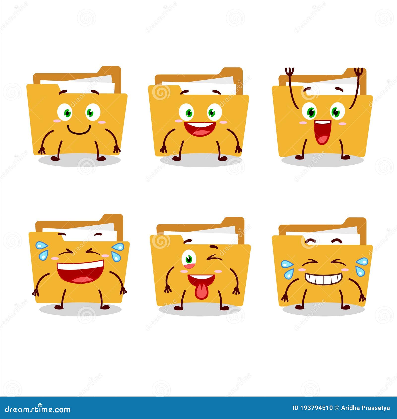 Cartoon Character of File Folder a with Smile Expression Stock Vector ...