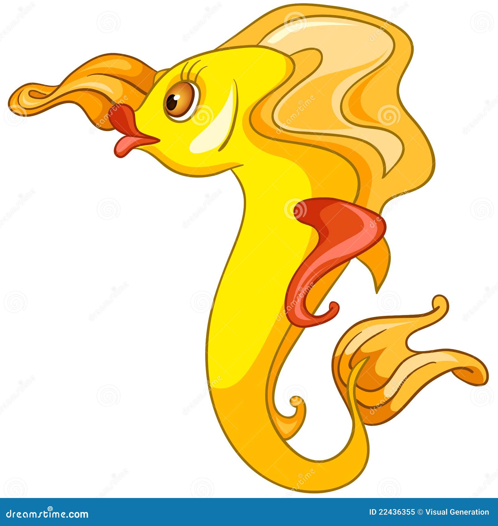 Cartoon Character Fish stock vector. Illustration of bubble - 22436355