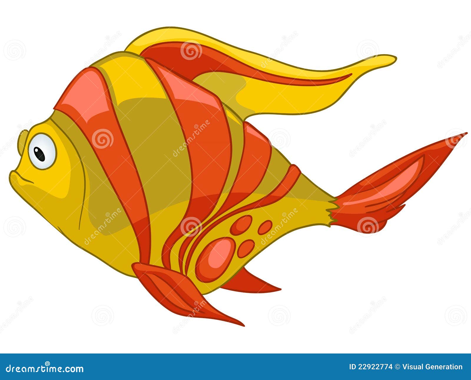 Cartoon Character Fish stock vector. Illustration of mammal - 22922774