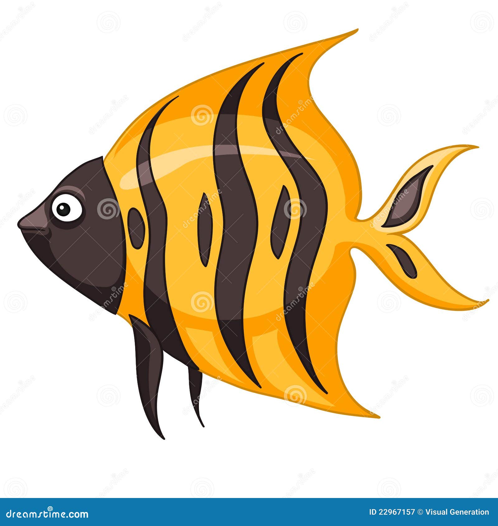 Cartoon Character Fish stock vector. Illustration of smiling - 22967157