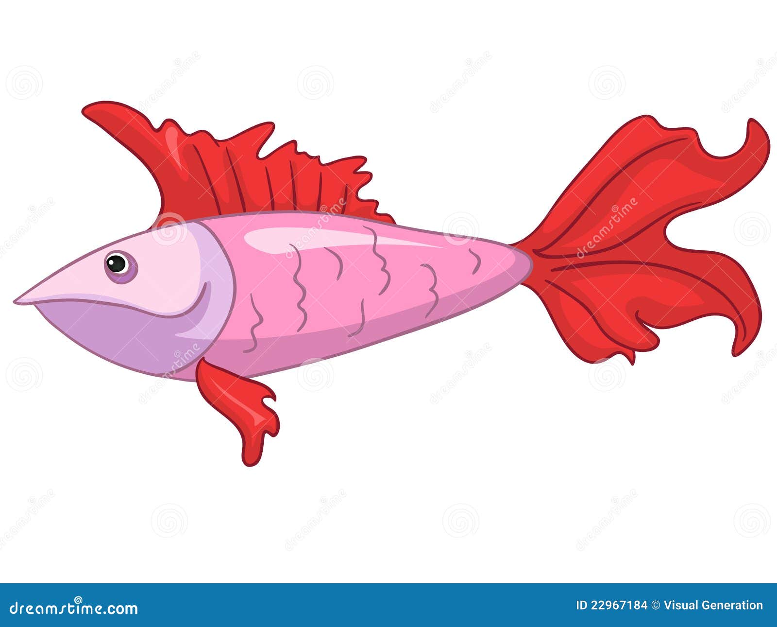 Cartoon Character Fish stock vector. Illustration of lovable - 22967184
