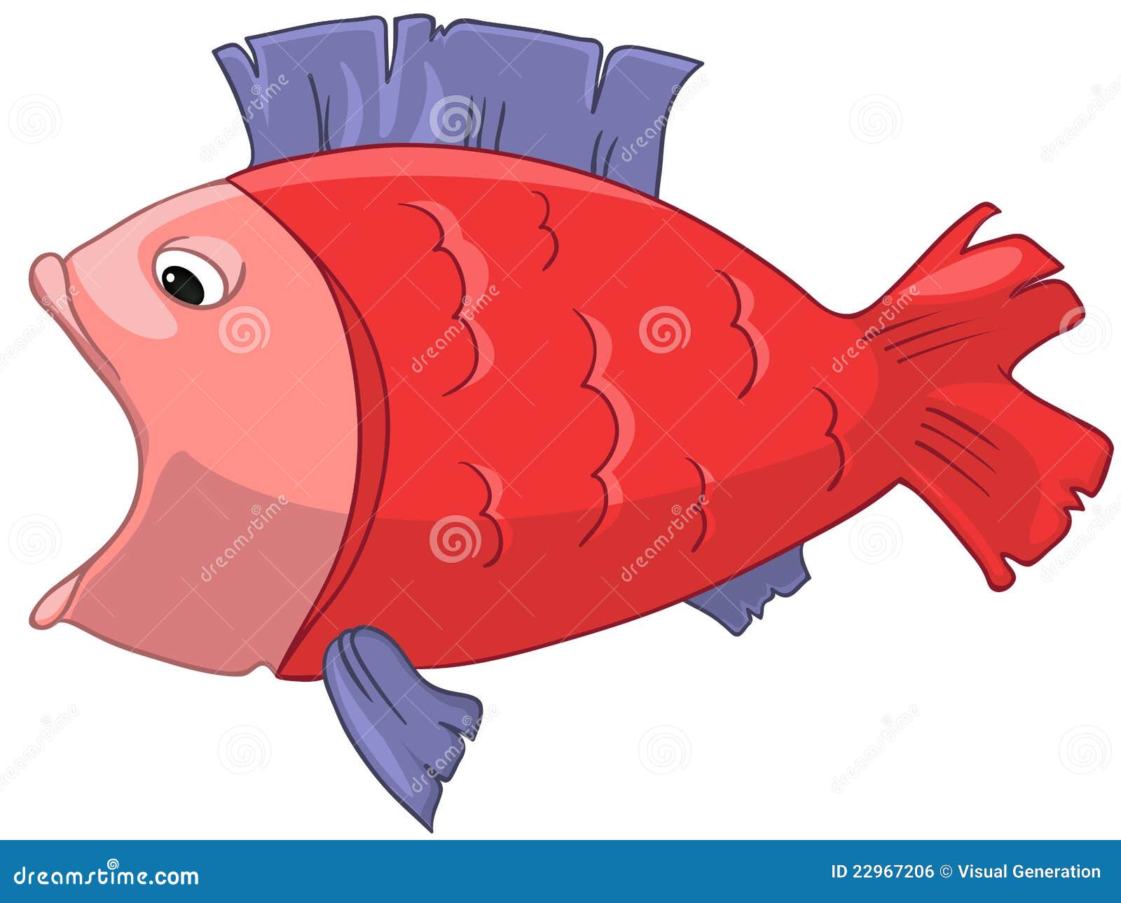 Cartoon Character Fish stock vector. Illustration of savage - 22967206
