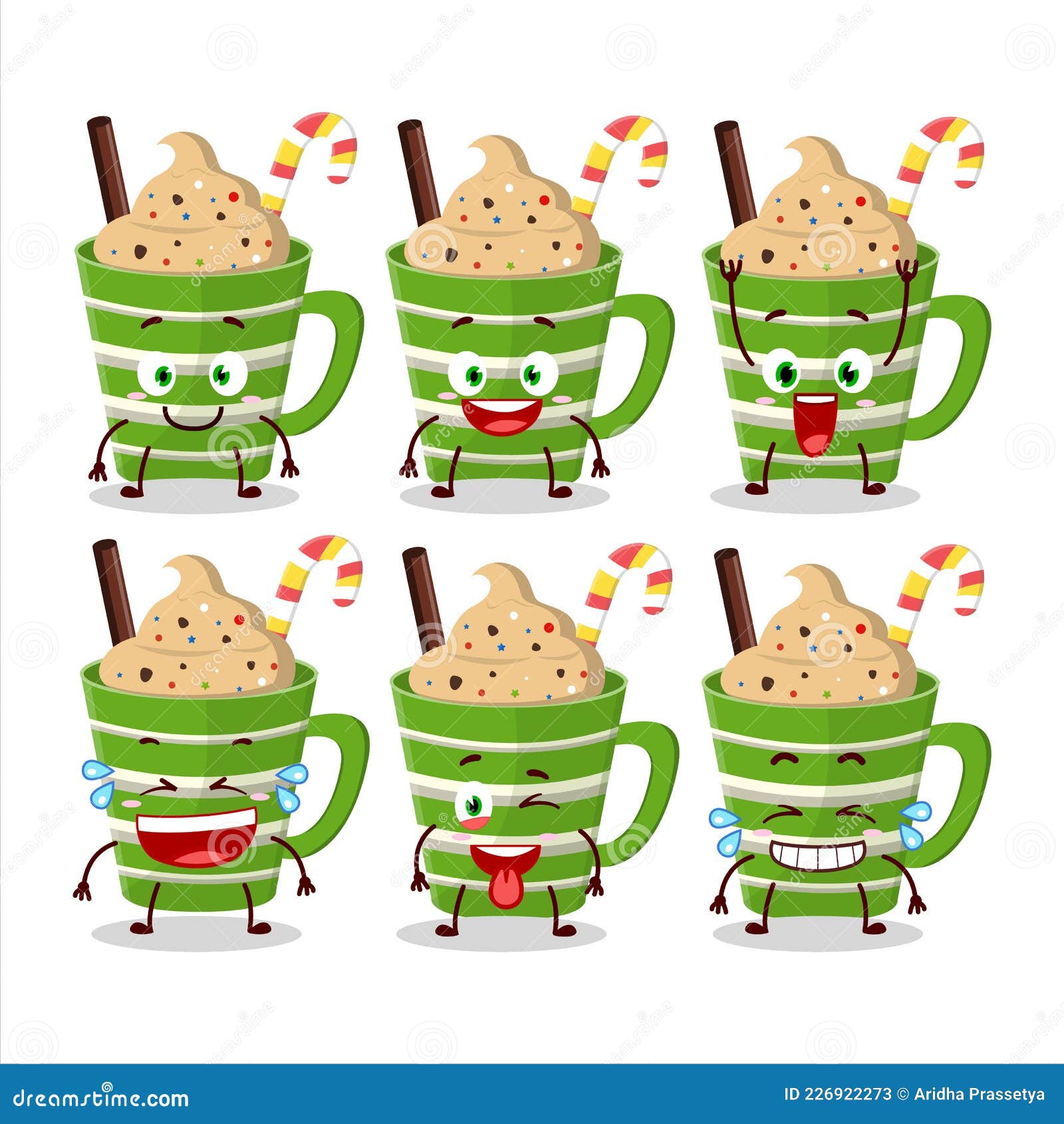 Cartoon Character of Frappe Chocolate with Smile Expression Stock ...