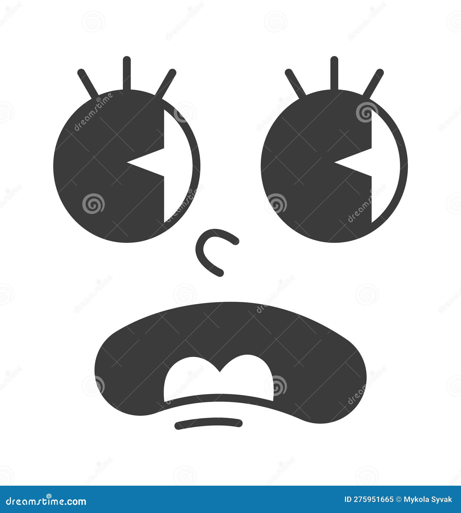 Cartoon Character Frightened Face Stock Vector - Illustration of ...