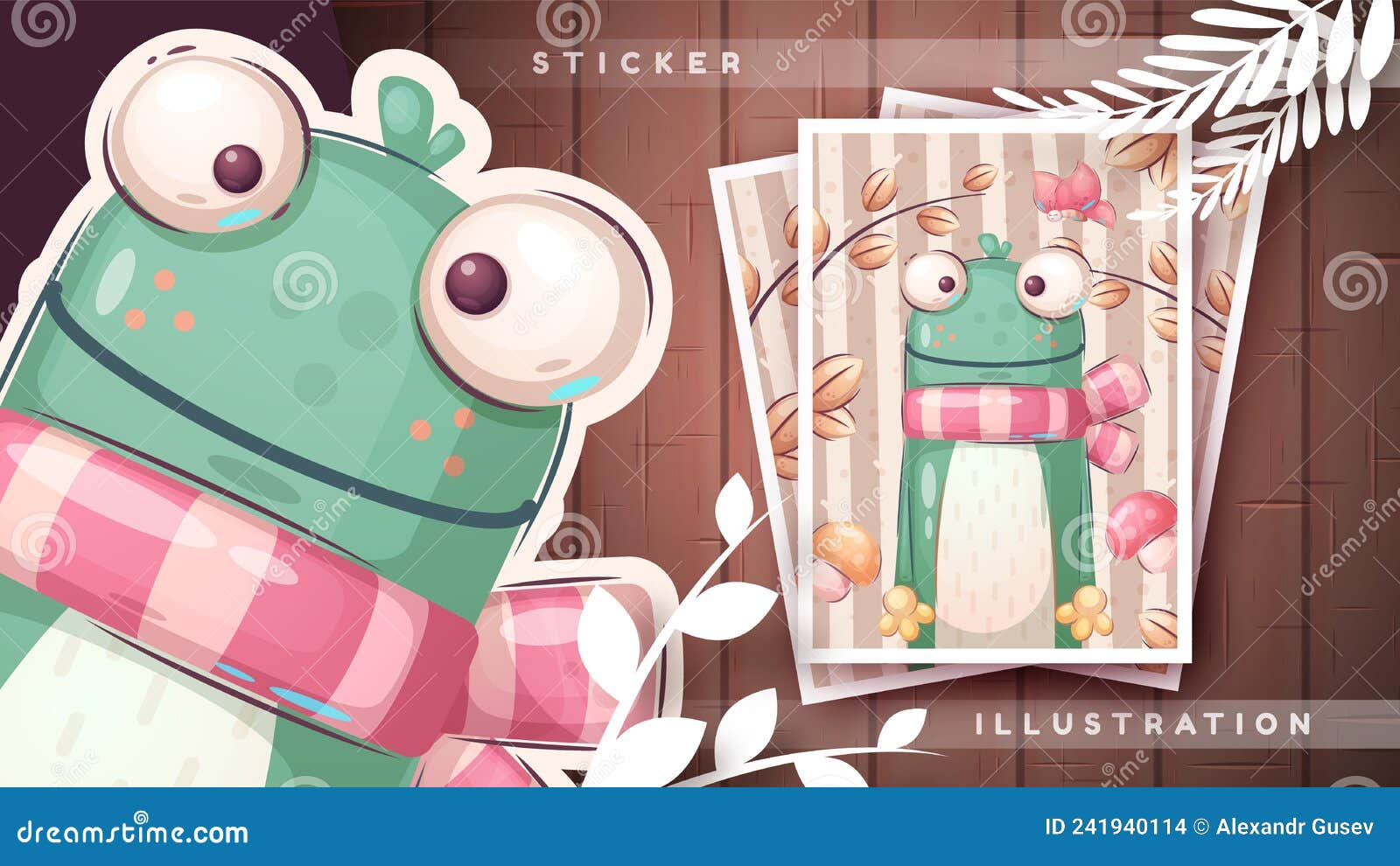 Cartoon Character Frog - Poster Template Stock Vector - Illustration of ...