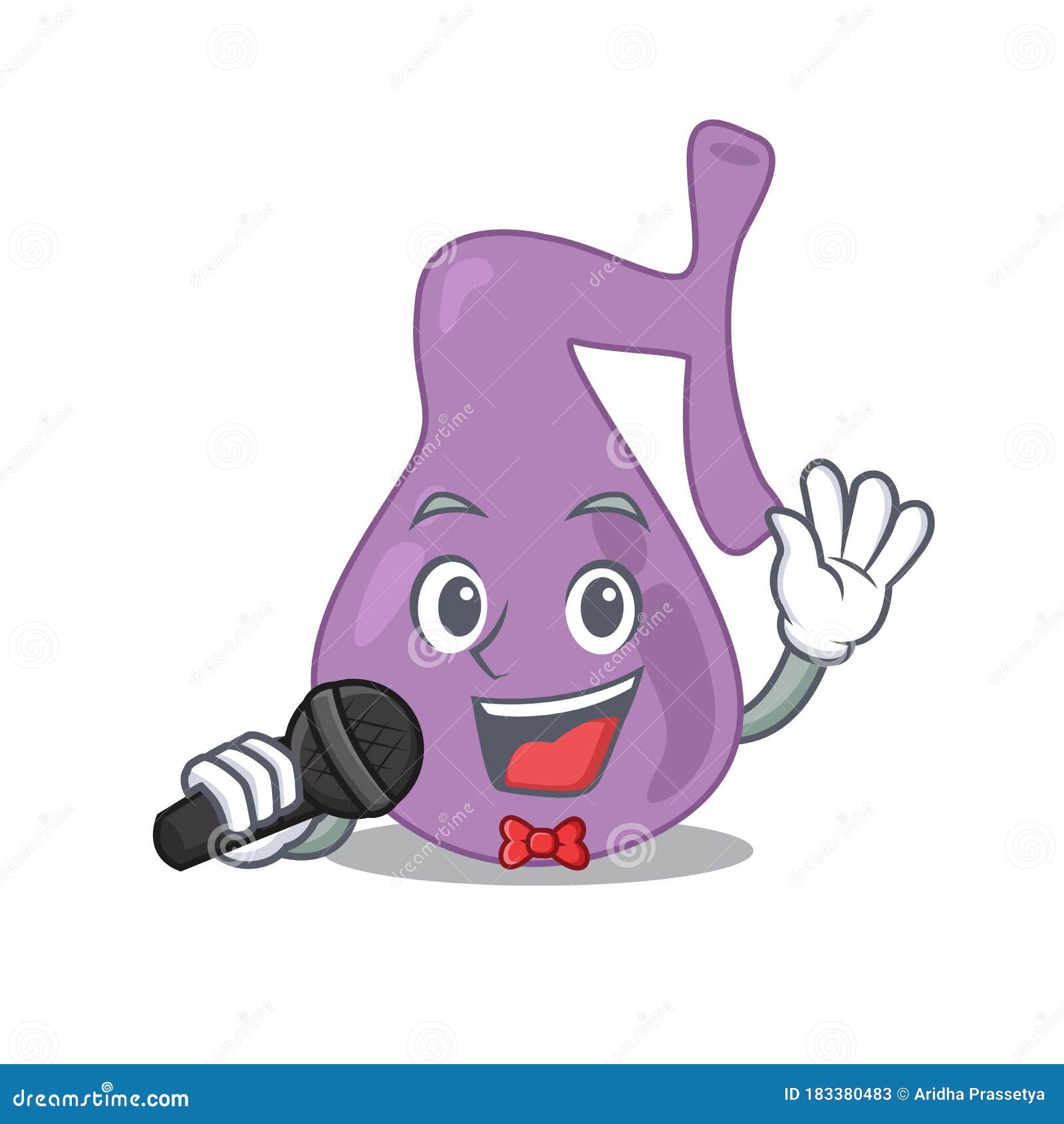 Cartoon Character of Gall Bladder Sing a Song with a Microphone Stock ...
