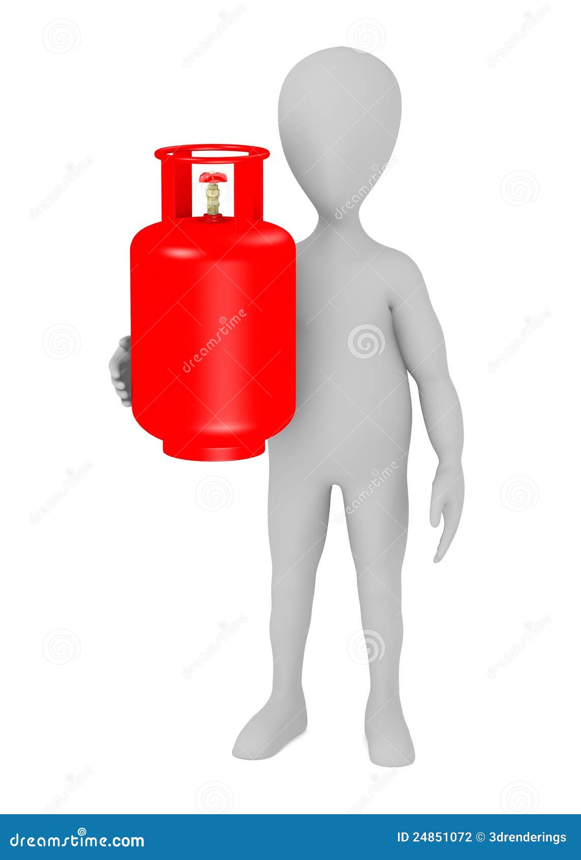 Cartoon Character with Gas Container 6 Stock Illustration ...