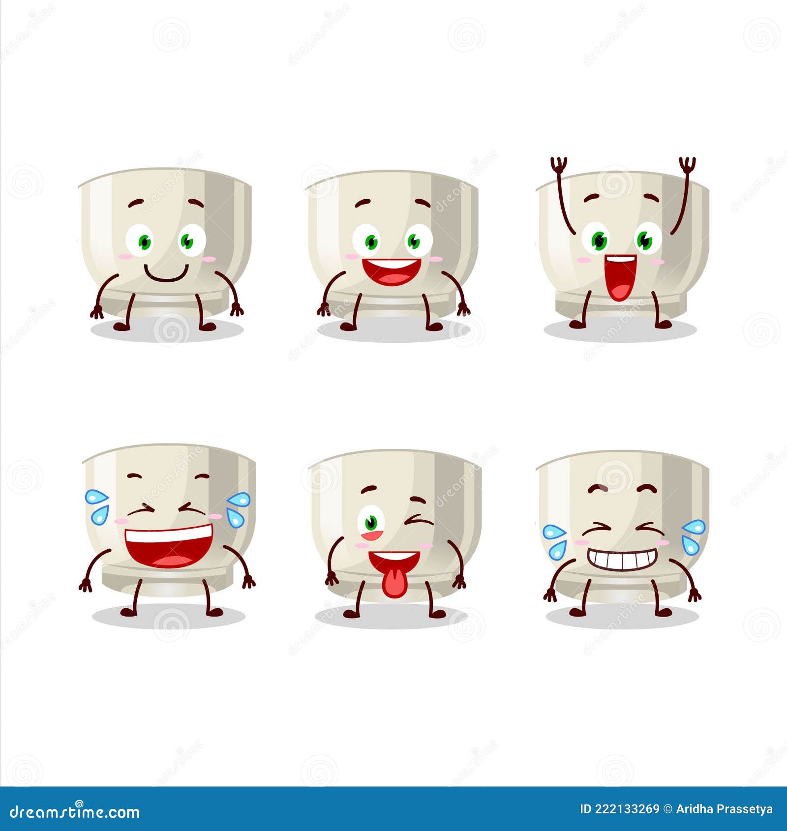 Cartoon Character of Glass of Sake with Smile Expression Stock ...